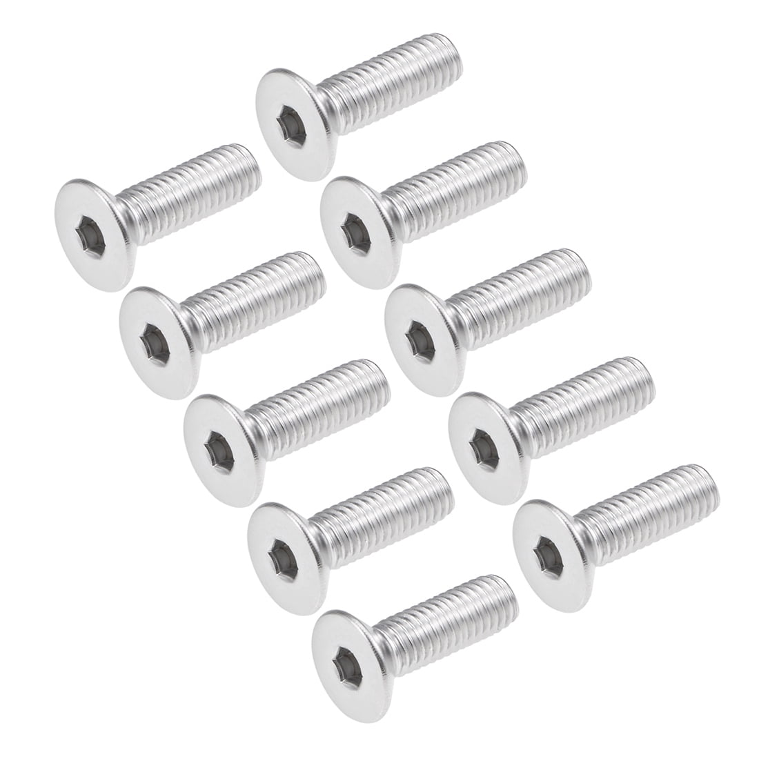 M5x16mm Flat Head Machine Screws Inner Hex Screw 304 Stainless Steel ...