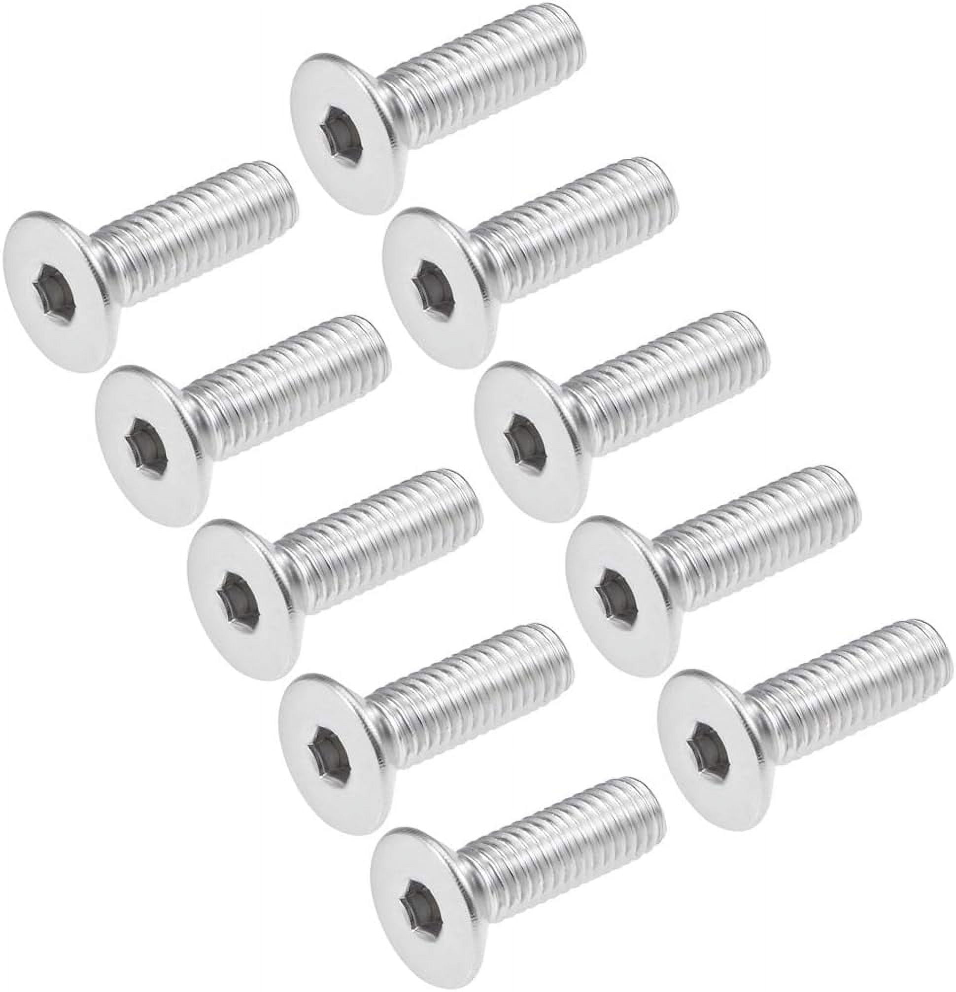 M5x16mm Flat Head Machine Screws Inner Hex Screw 304 Stainless Steel Fasteners Bolts 20Pcs ...