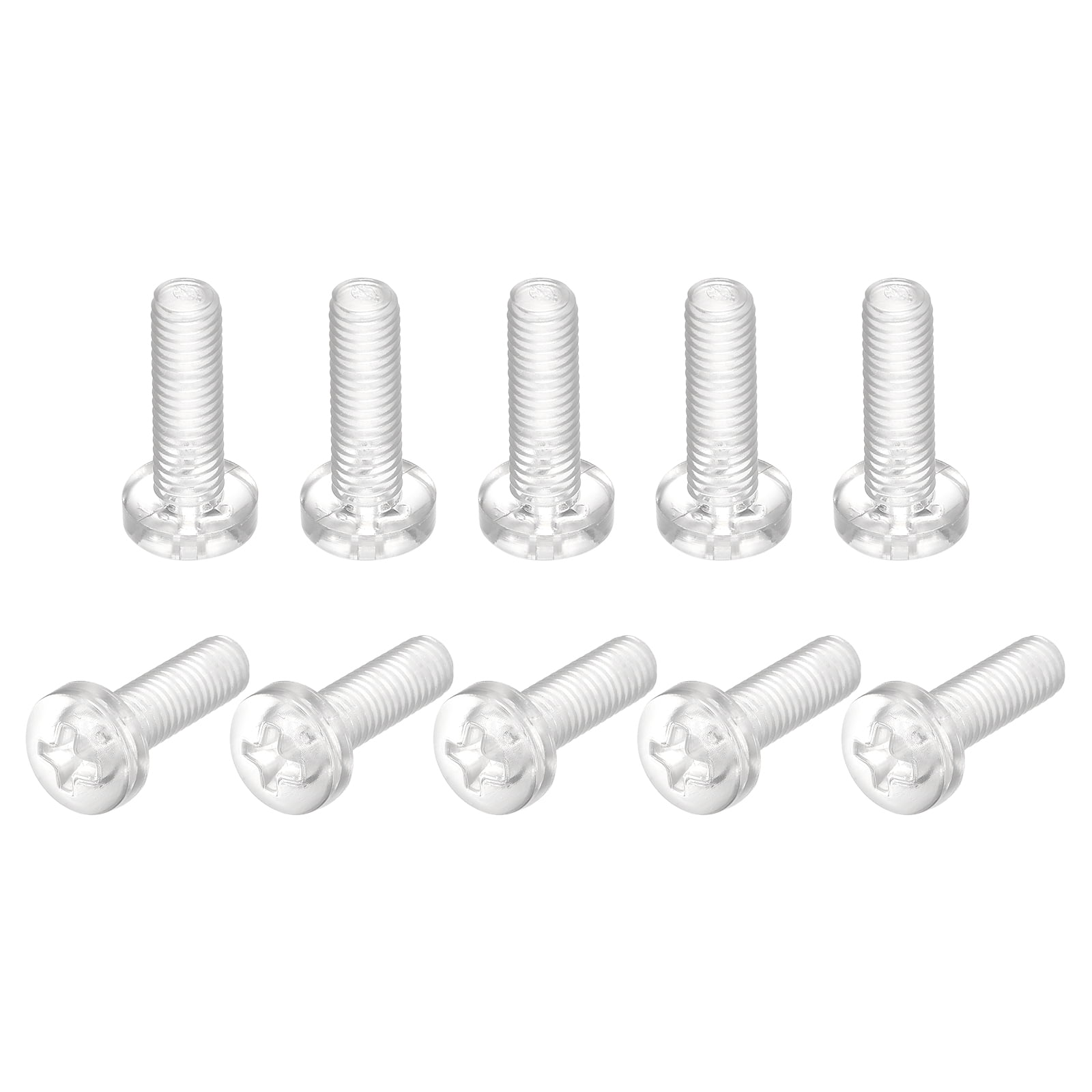 Uxcell M5x16mm Plastic Phillips Bolts PC Pan Head Machine Screws ...