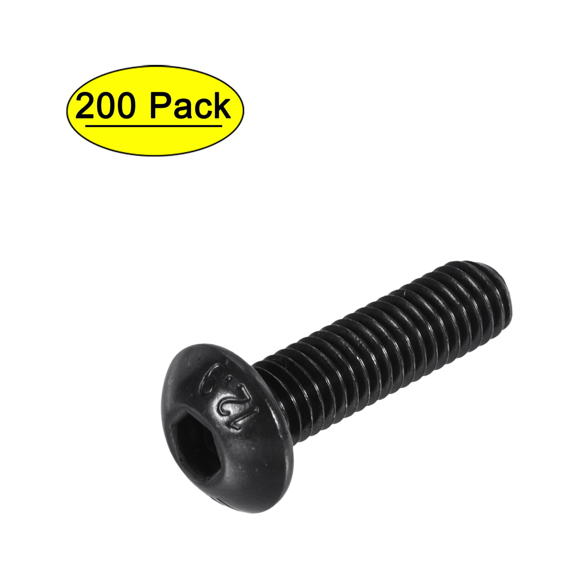 M5x18mm Hex Socket Bolts Carbon Steel Blackening 200 Pack - Walmart.com
