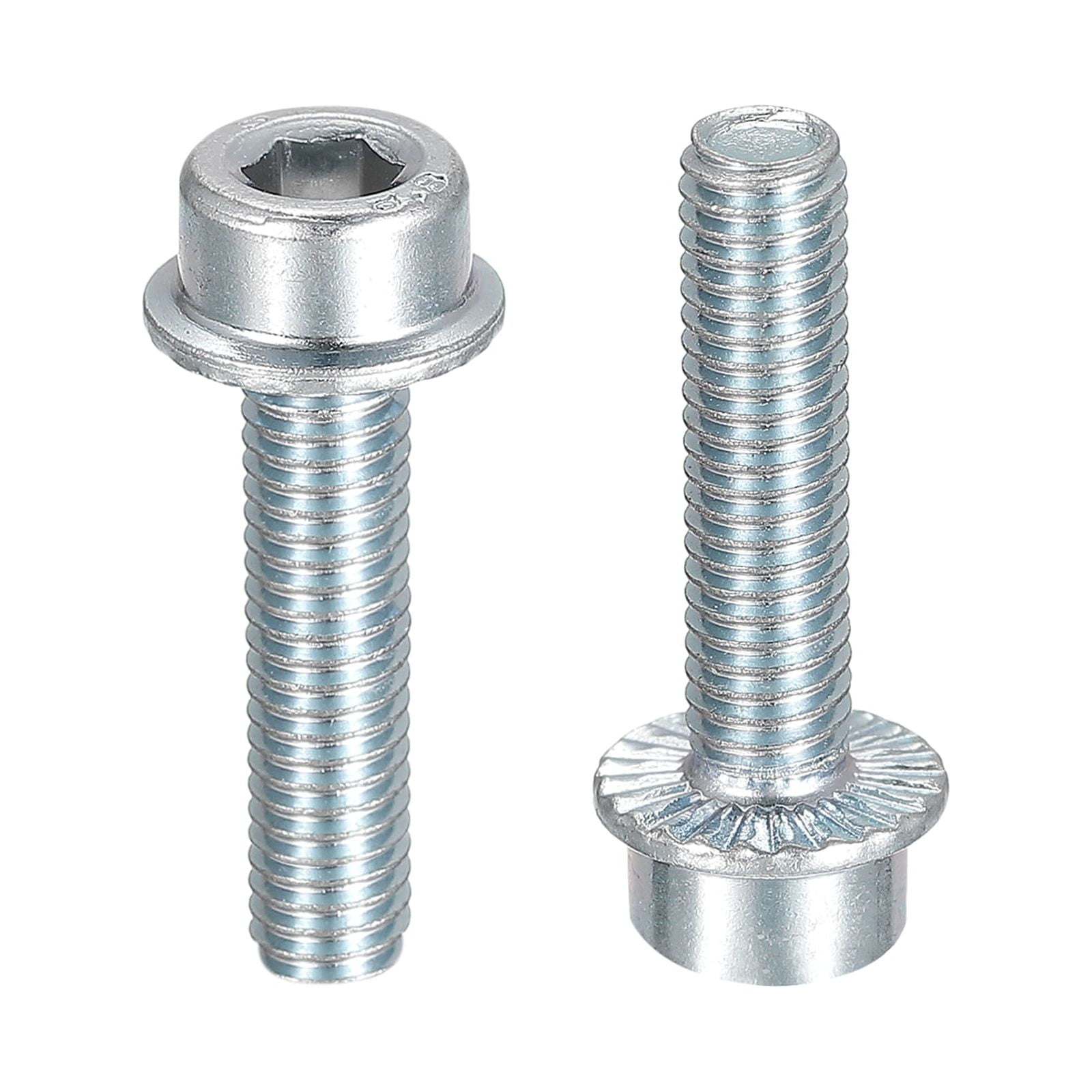 M5x20mm Flanged Socket Head Screws, 50 Pack 8.8 Grade Carbon Steel ...