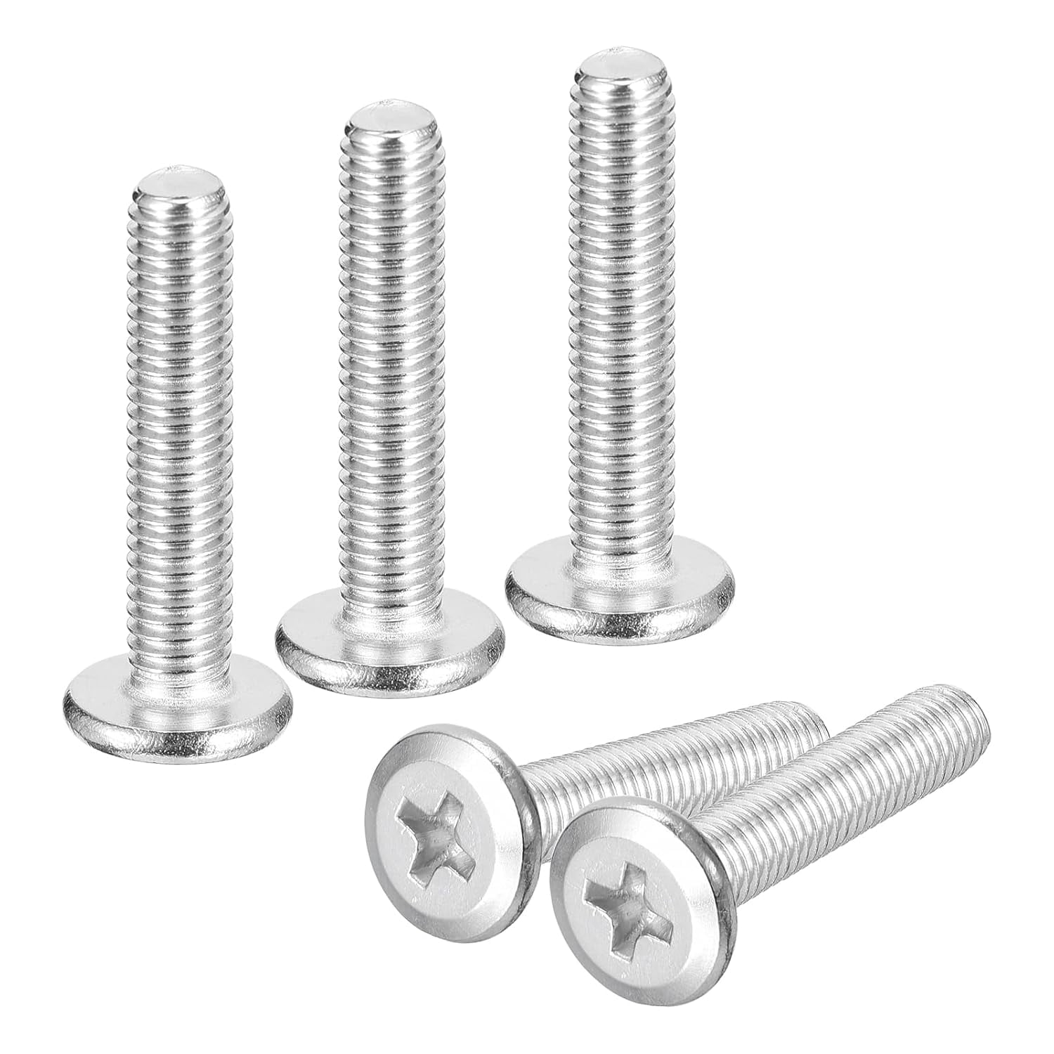 M5x25mm Flat Round Head Phillips Head Screws, 20Pcs 304 Stainless Steel ...