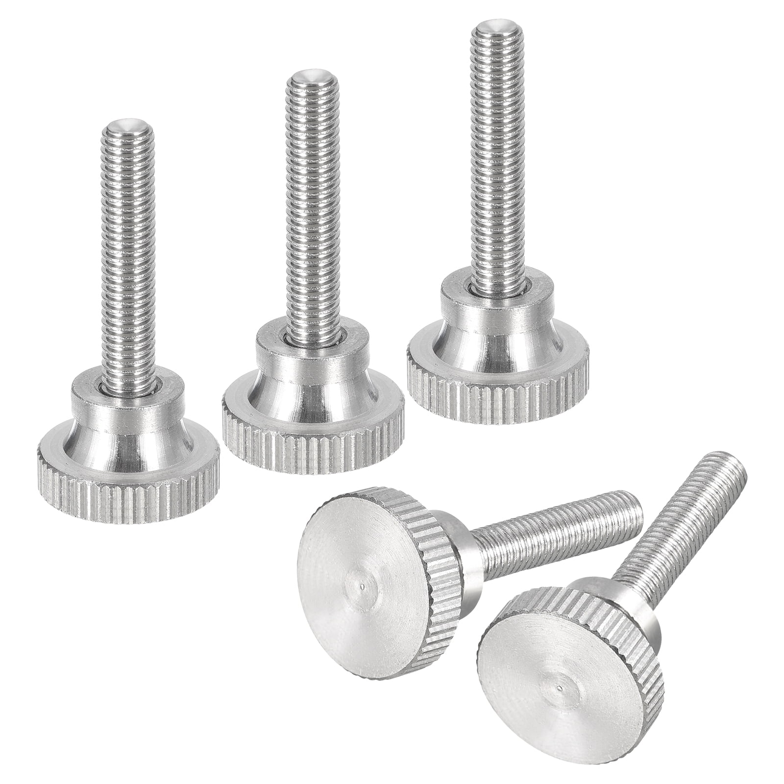 M5x25mm Knurled Thumb Screws, 5 Pack 304 Stainless Steel Flat Knurled ...