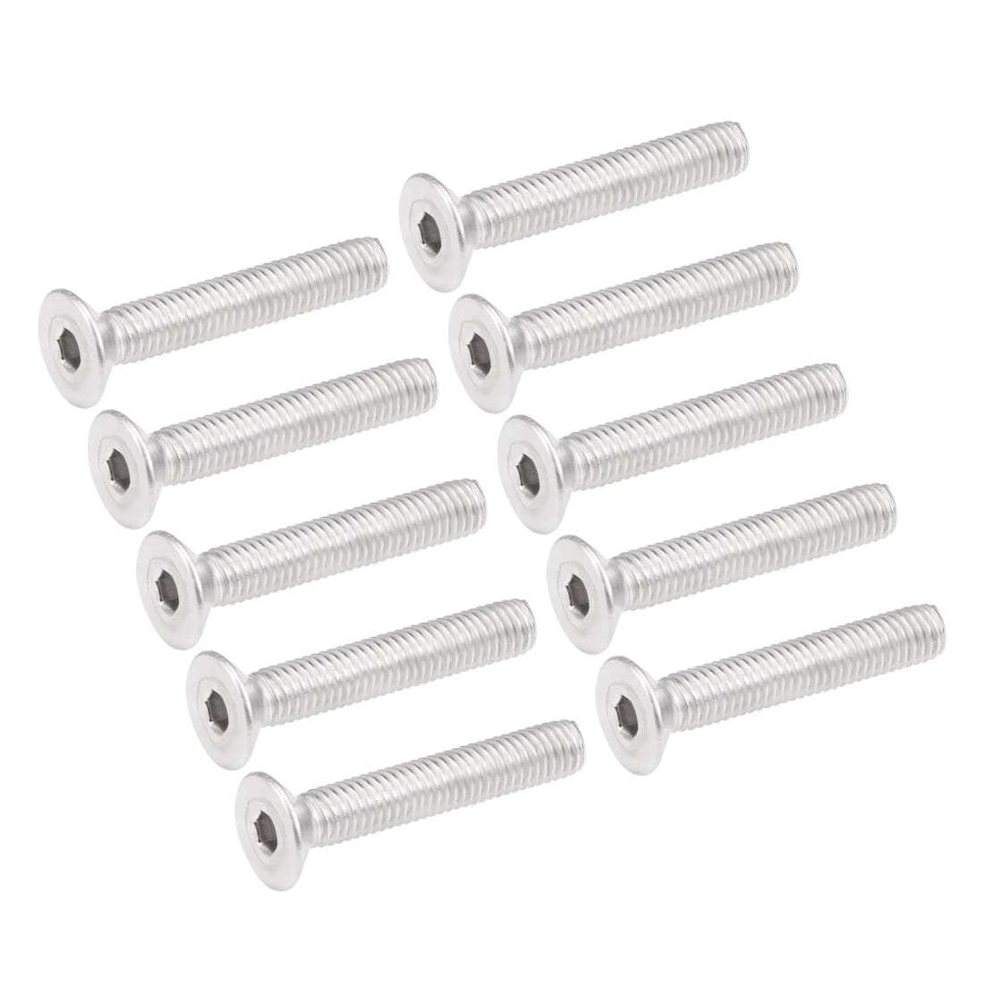 M5x30mm Flat Head Machine Screws Inner Hex Screw 304 Stainless Steel Fasteners Bolts 20 Pcs ...