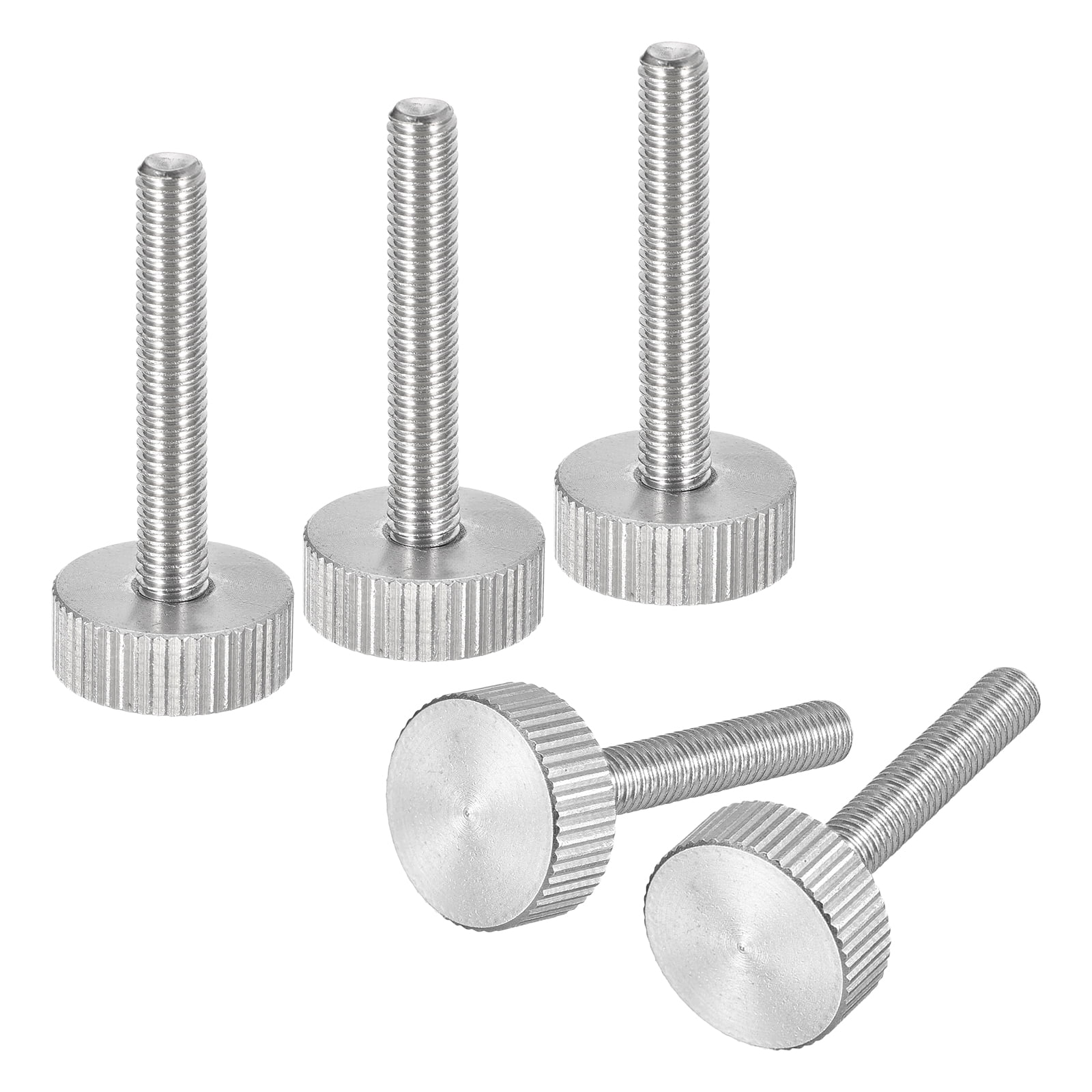 M5x30mm Knurled Thumb Screws, 5 Pack 304 Stainless Steel Flat Knurled ...