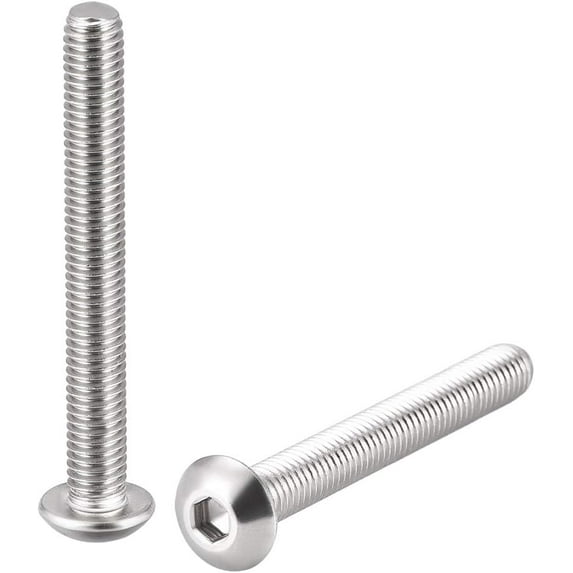 M5x40mm Machine Screws Hex Socket Round Head Screw 304 Stainless Steel ...