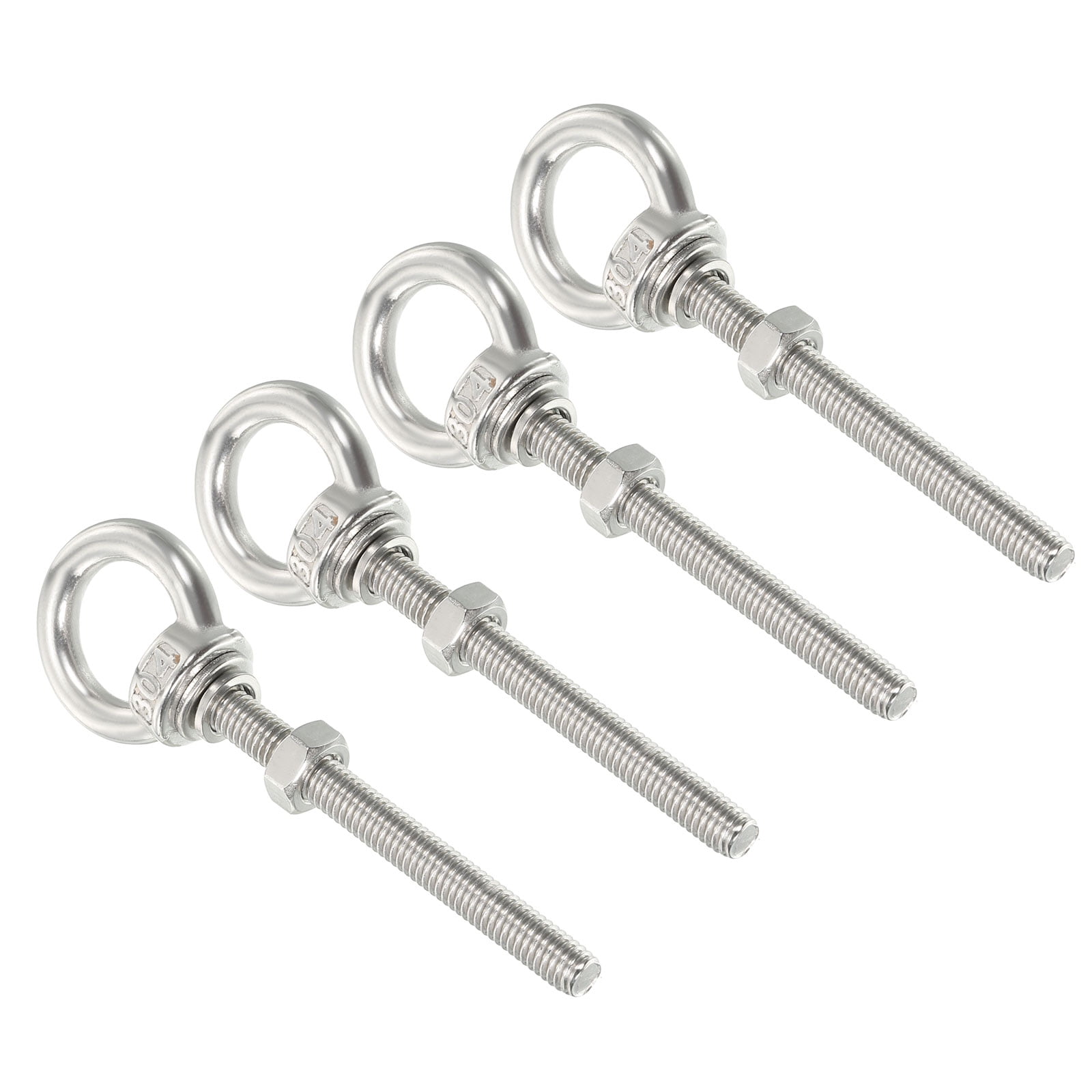 M5x60 3/16"x1.97" Stainless Steel Eye Bolts Threaded Screw Eyebolt ...