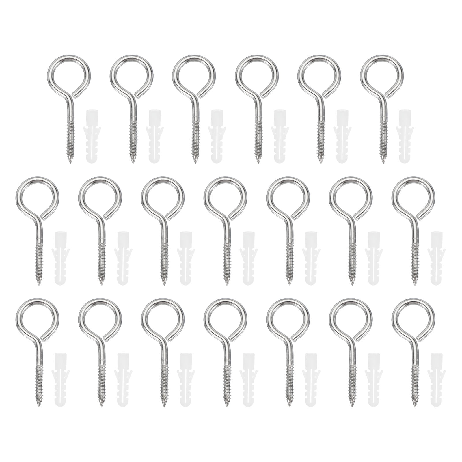 Uxcell Screw-in Hooks Self Tapping Screw with Expansion Bolt M5x65mm ...