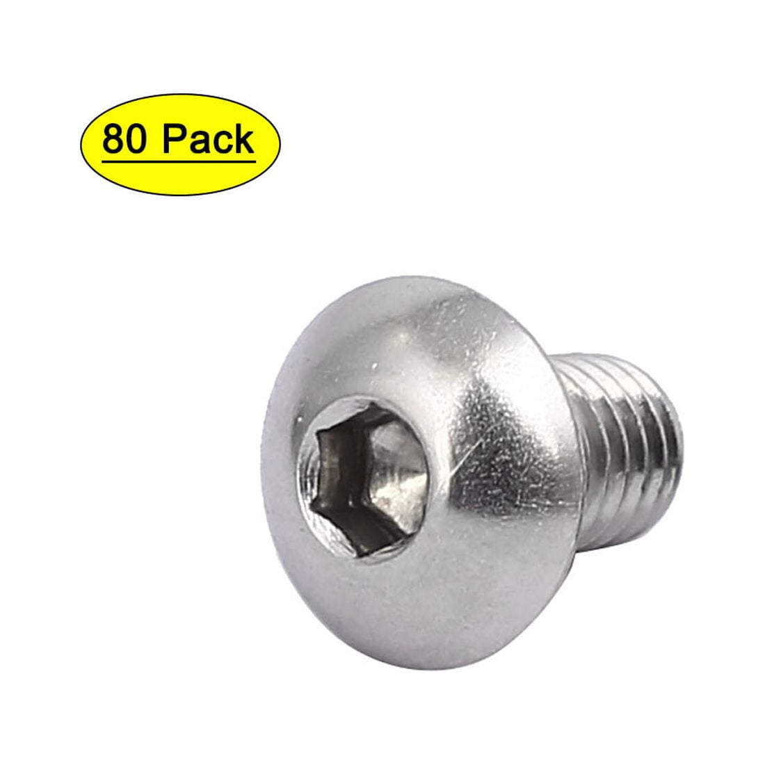 M5x8mm 304 Stainless Steel Button Head Hex Socket Cap Screws Bolts ...