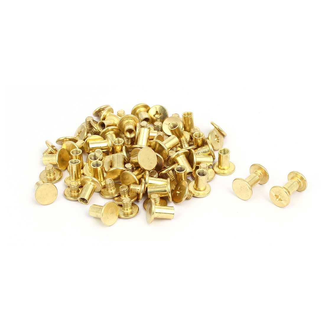 M5x8mm Binding Chicago Screw Post Gold Tone 40pcs for Photo Albums ...