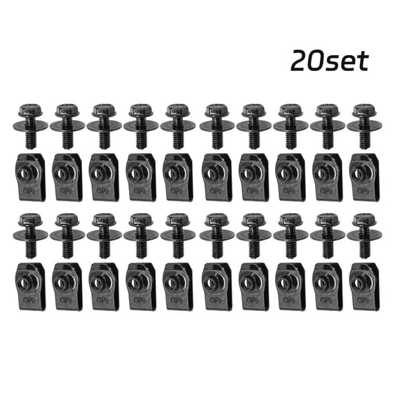 M6-1.0 Extruded U Nuts & Hex Head - Body Bolts Kits, Replaces 11503834 ...