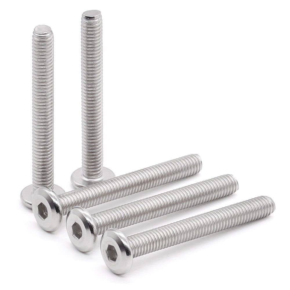 M6-1.0 x 60mm (15 sets) Flat Head Hex Socket Cap Screws and Nuts, 304 ...