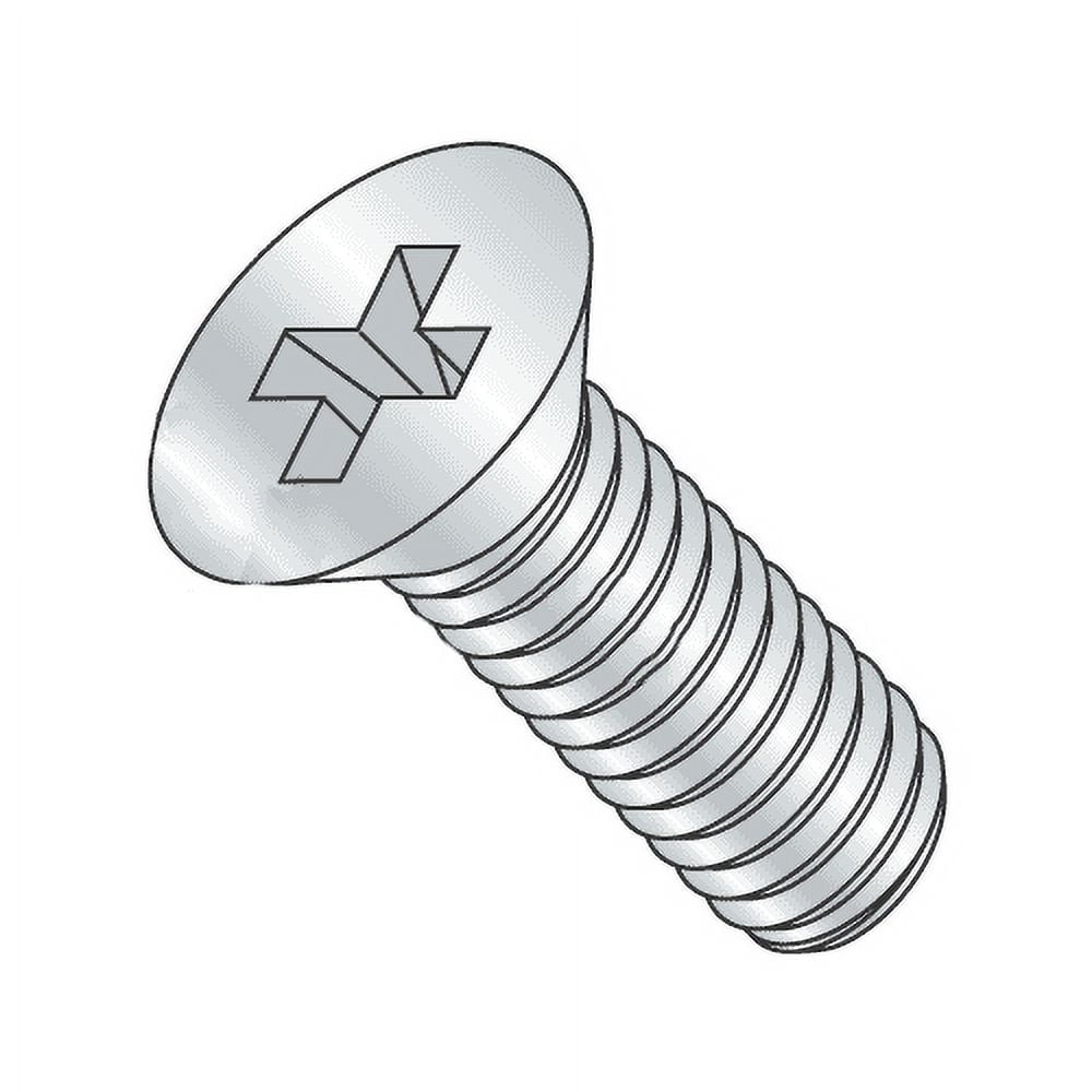 M6-1.00 x 20mm Machine Screws / Phillips / Flat Head / Steel / Zinc ...