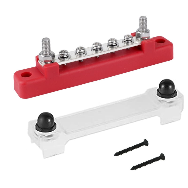 M6 12V Terminal Block Bus Bar 1/4 Inch Stud 150A Electrical Power ...