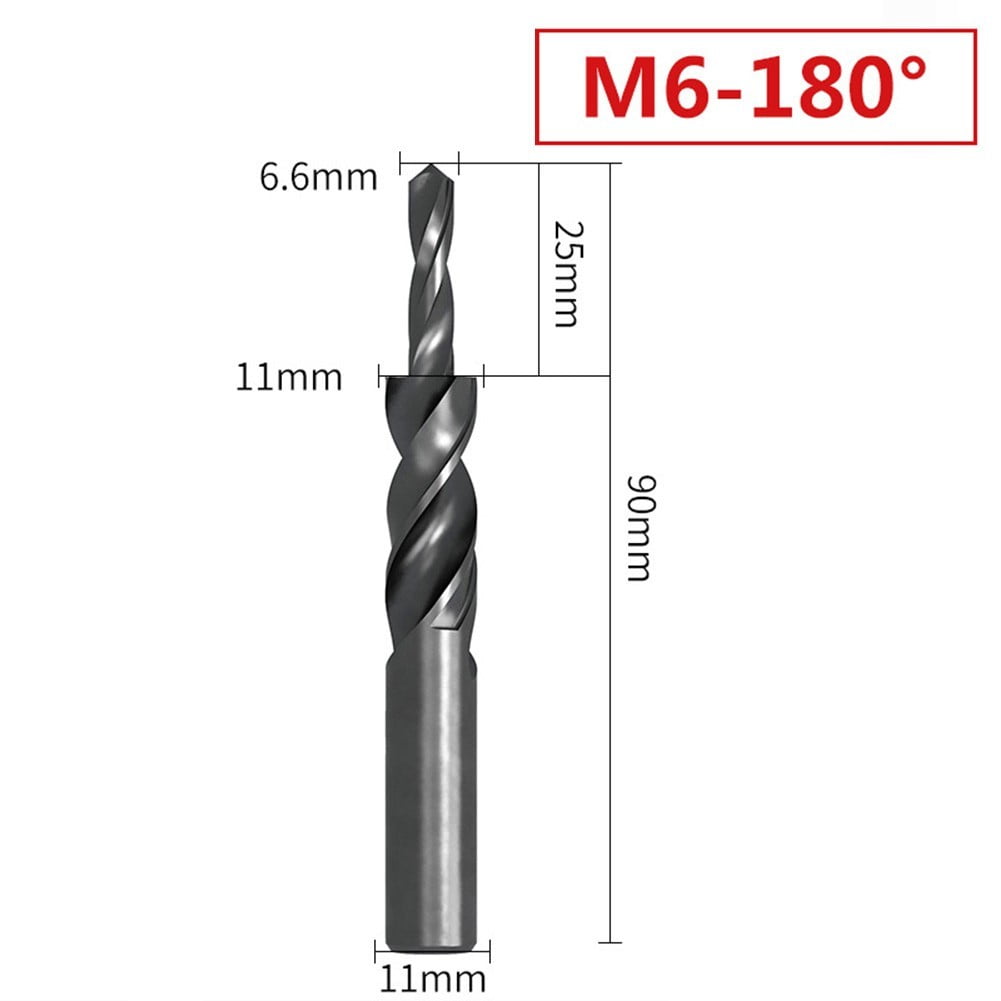 M6*180 Degree HSS Counterbore Spiral Step Drill Bit For Metal Drilling ...
