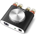 M6 200W Mini 5.0 Audio Power Amplifier, 100Wx2 Dual HiFi Stereo Mini Speaker AMP w/Optical/AUX ...