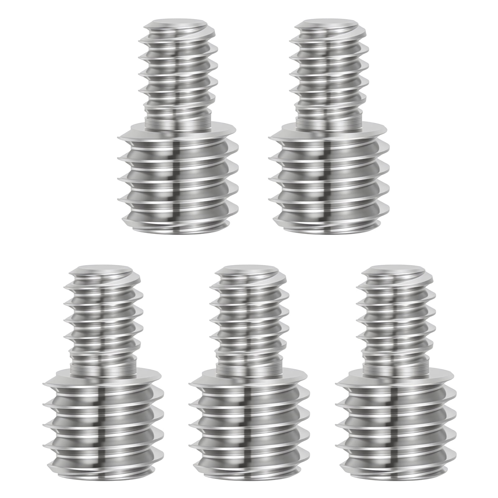 M6 to 3/8"-16UNC Double End Threaded Stud Screw Bolt, 5 Pack 303 ...