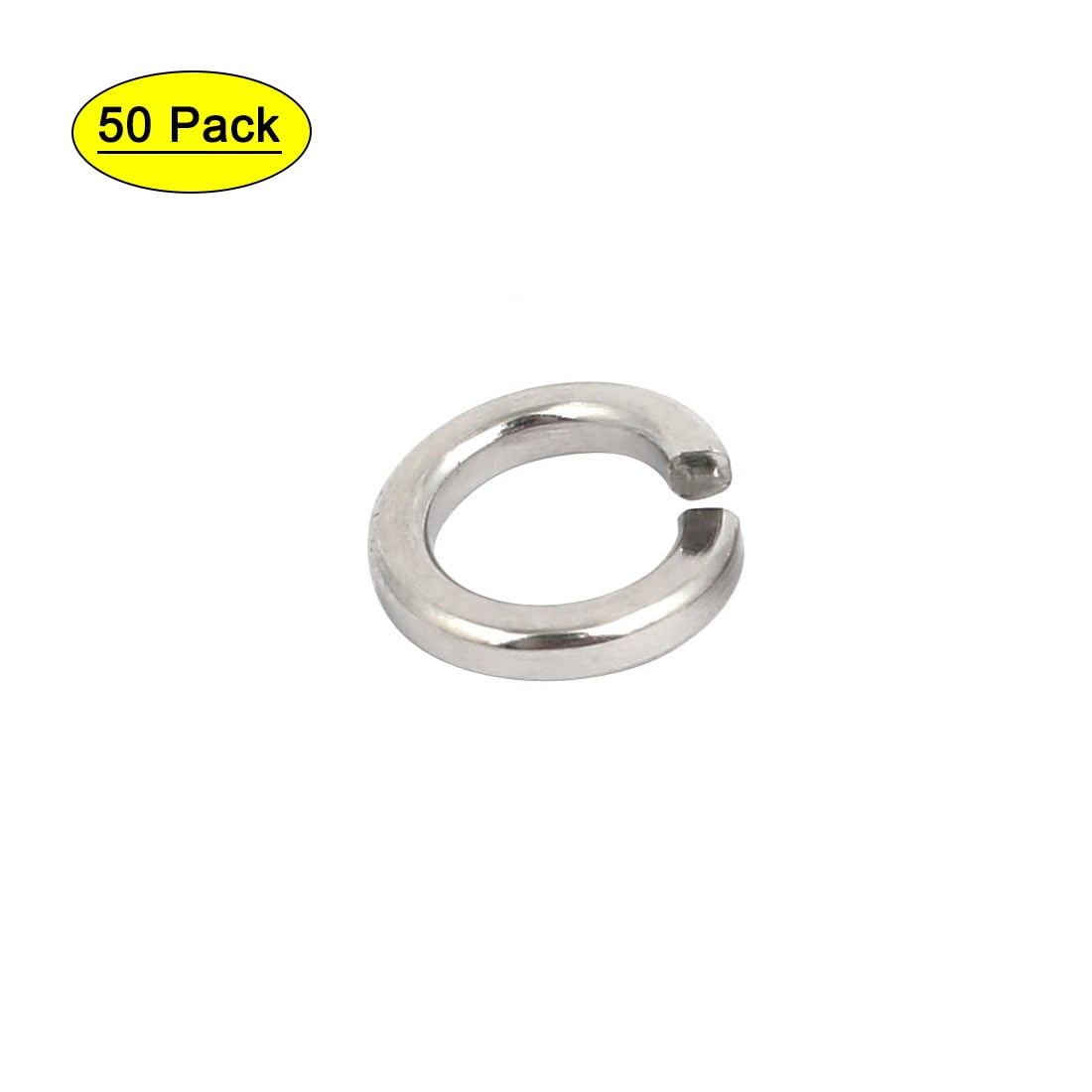 M6 304 Stainless Steel Split Lock Washer Silver Tone 50pcs - Walmart.com