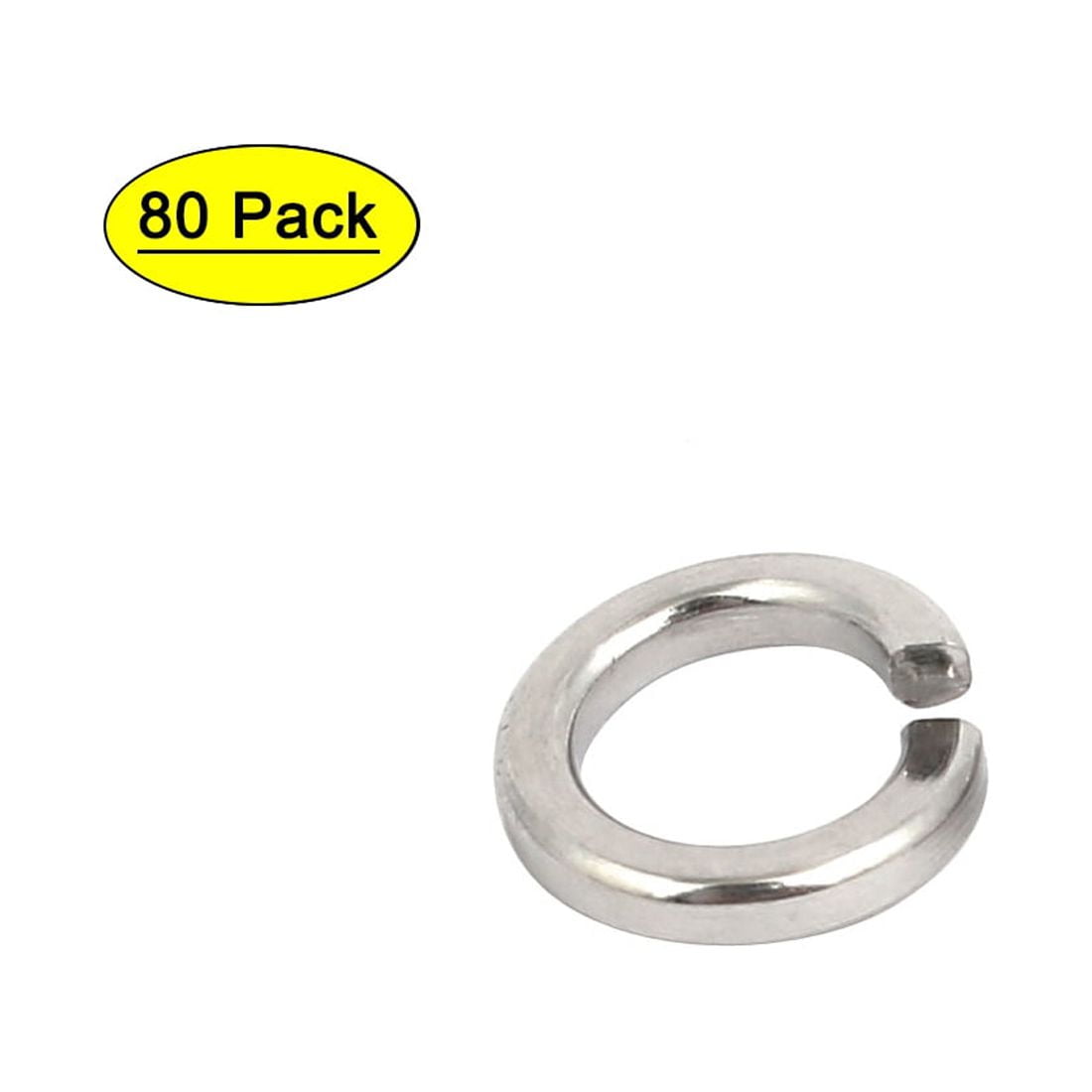 M6 304 Stainless Steel Split Lock Washer Silver Tone 80pcs - Walmart.com