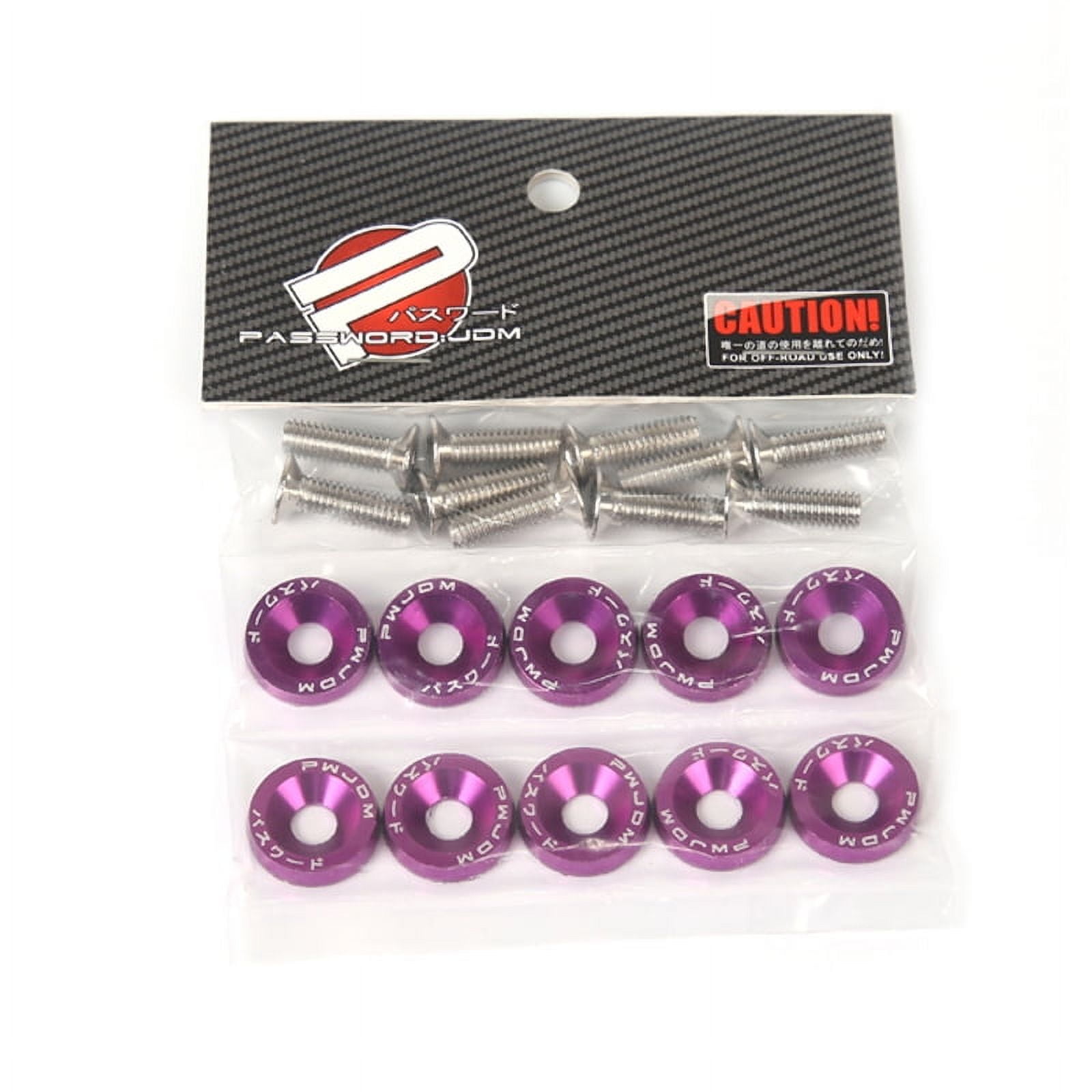 M6 Aluminum 10 Pcs/Pack Car Modified Hex Fasteners Fender Washer JDM ...