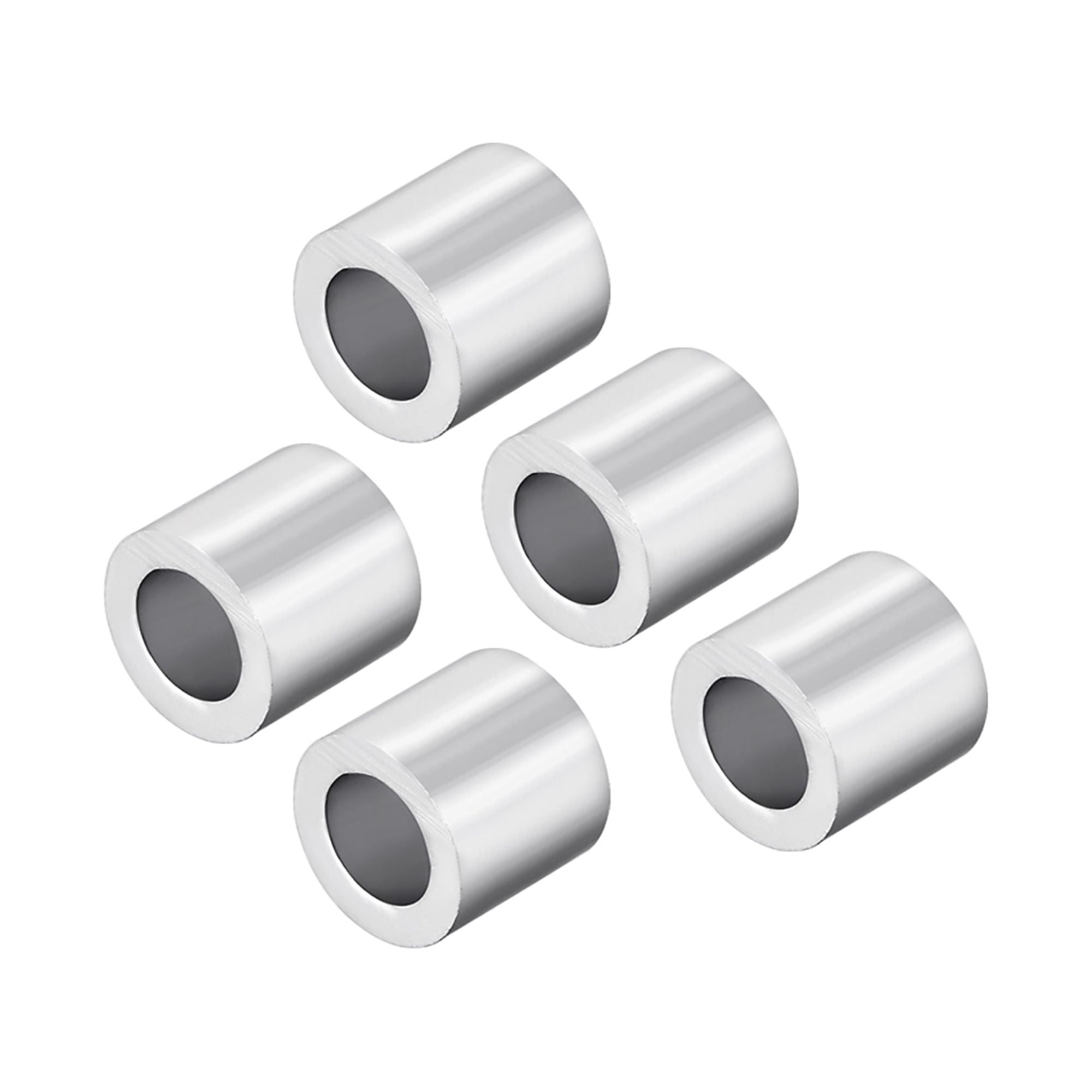 M6 Aluminum Sleeve Crimp Tool 6mm Steel Wire Rope Button Stop 5 Pcs ...