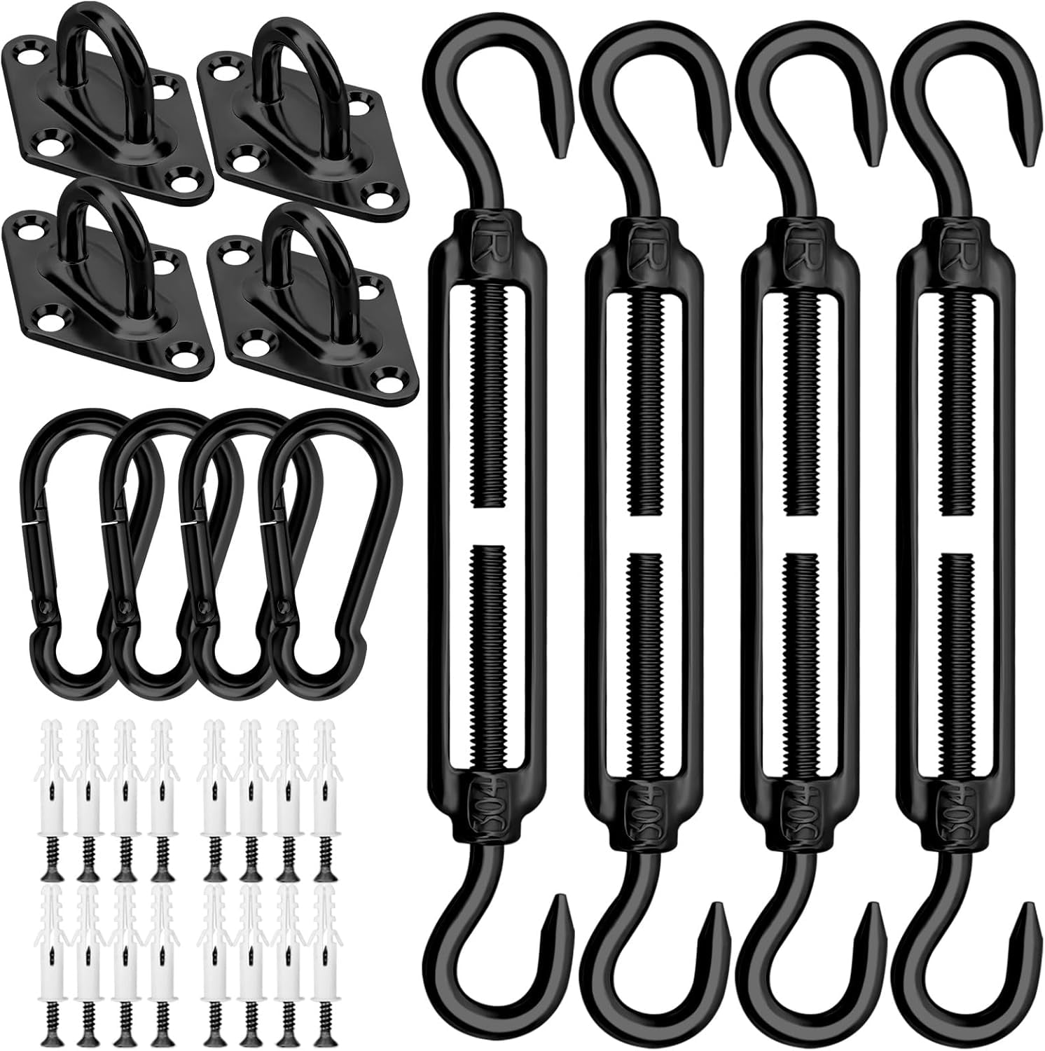 M6 Awning Attachment Set, Heavy Duty Sun Shade Sail Stainless Steel ...