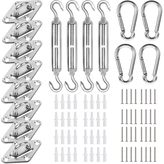 M6 Awning Attachment Set, Shade Sail Installation Kit, 304 Stainless ...