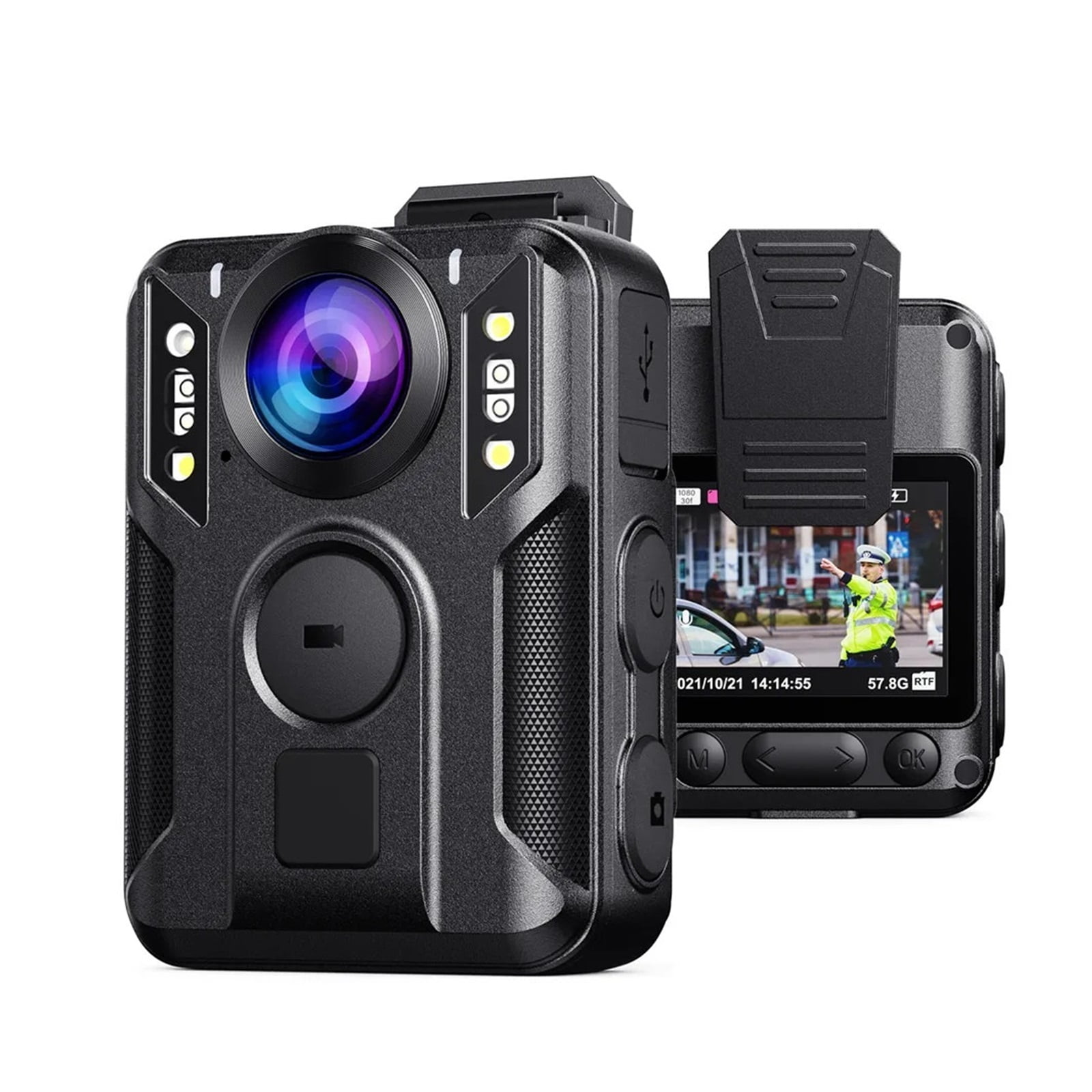 M6 Body Camera 2160P/GPS Body Wearable Camera Support 7Hours Recording ...