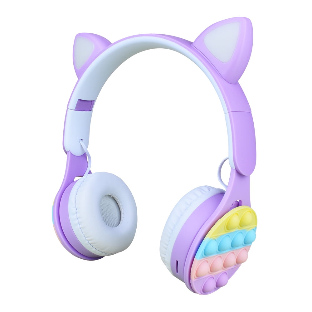 M6 Bubble Cat Ears Bluetooth Headset Stereo Subwoofer Headset Luminous ...