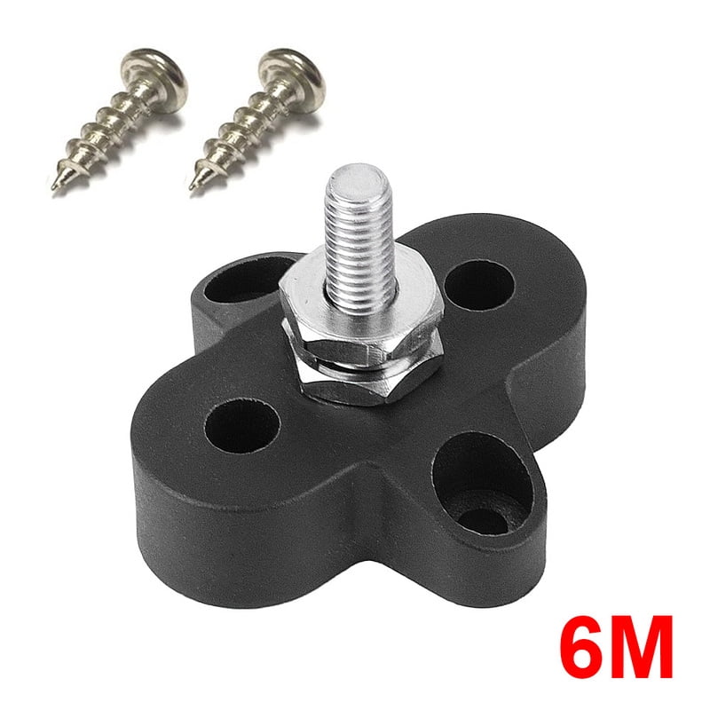 M6 Busbar Terminal Block Stud 1/4'' DC 48V 80A Positive Negative Power Distribution Stud for ...