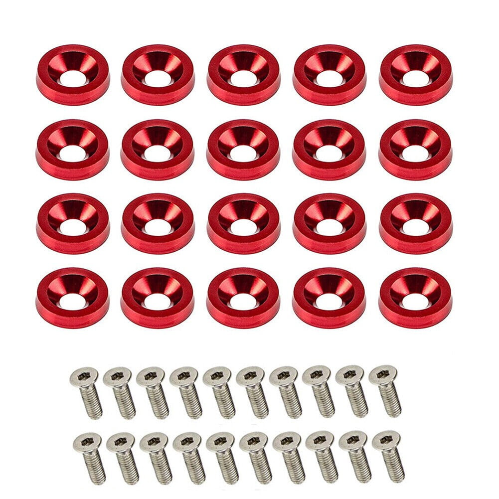 M6 Car Modified Hex Fasteners Kit - Aluminum Alloy Mudguard Washer ...