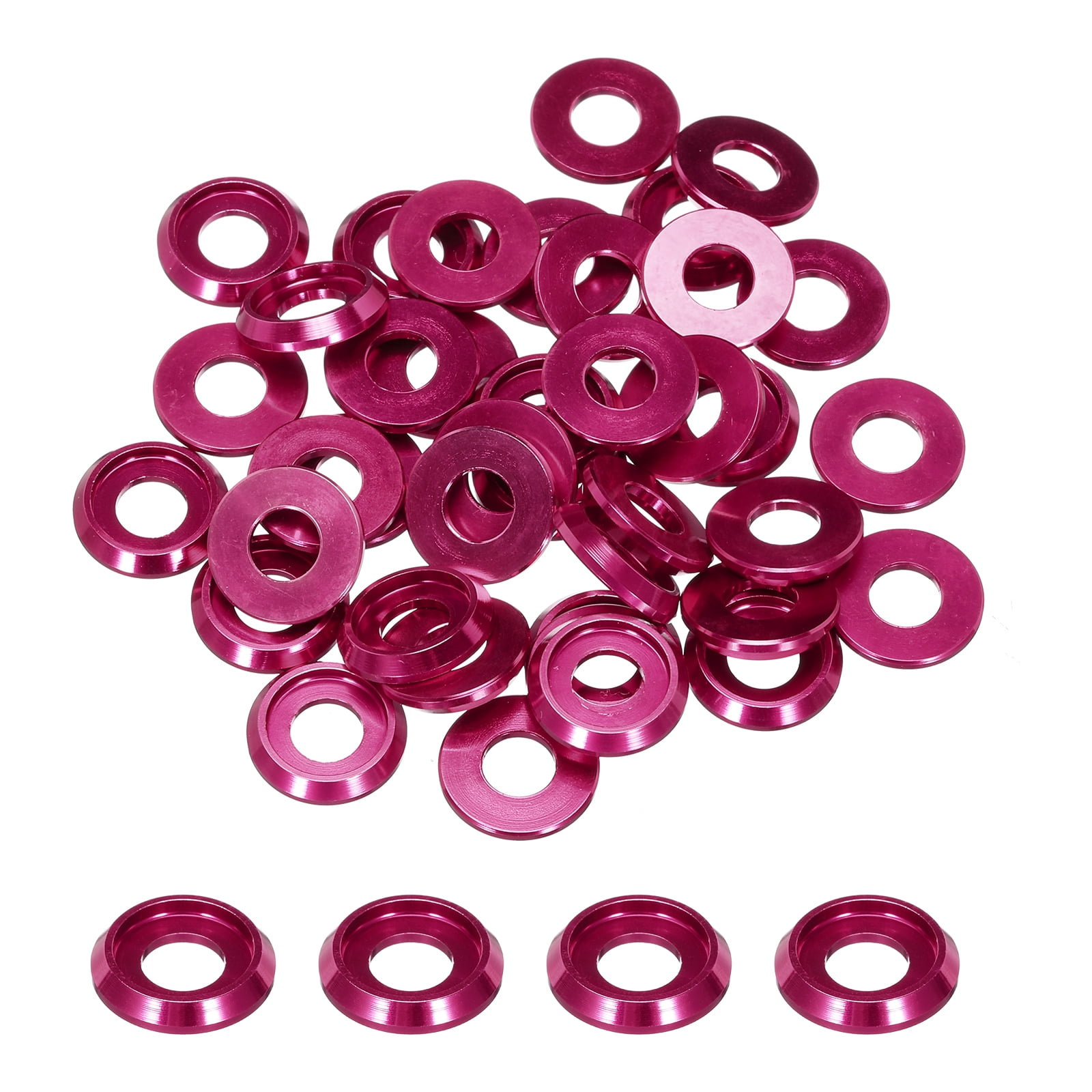 M6 Cone Cup Countersunk Washers,Hole Dia 6mm/0.24" Aluminum 40PCS, Hot ...