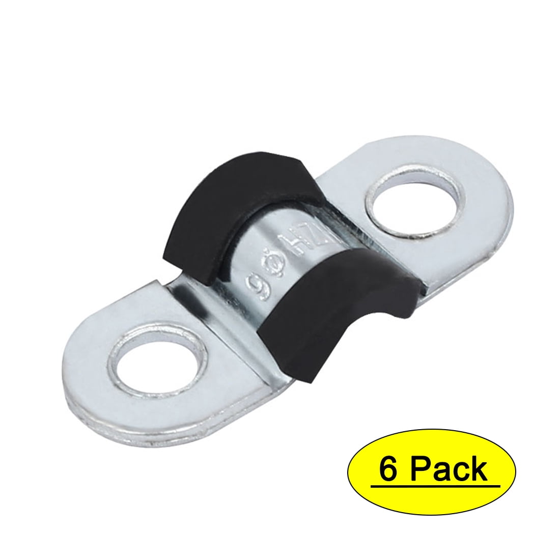 M6 EPDM Rubber Lined U Shaped Pipe Tube Strap Clamps Clips Fasteners ...