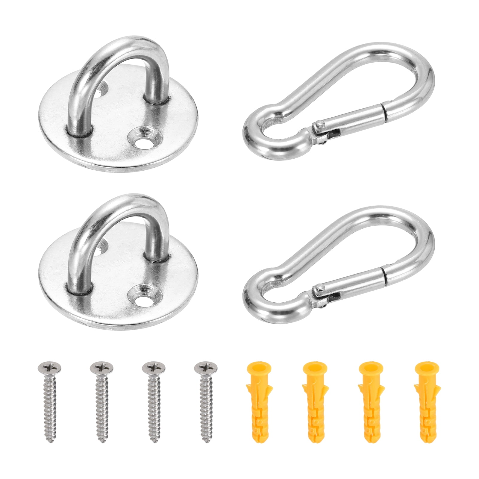 M6 Eyelet Bracket Set Circular Hook Plate and Hook, Silver - Walmart.com
