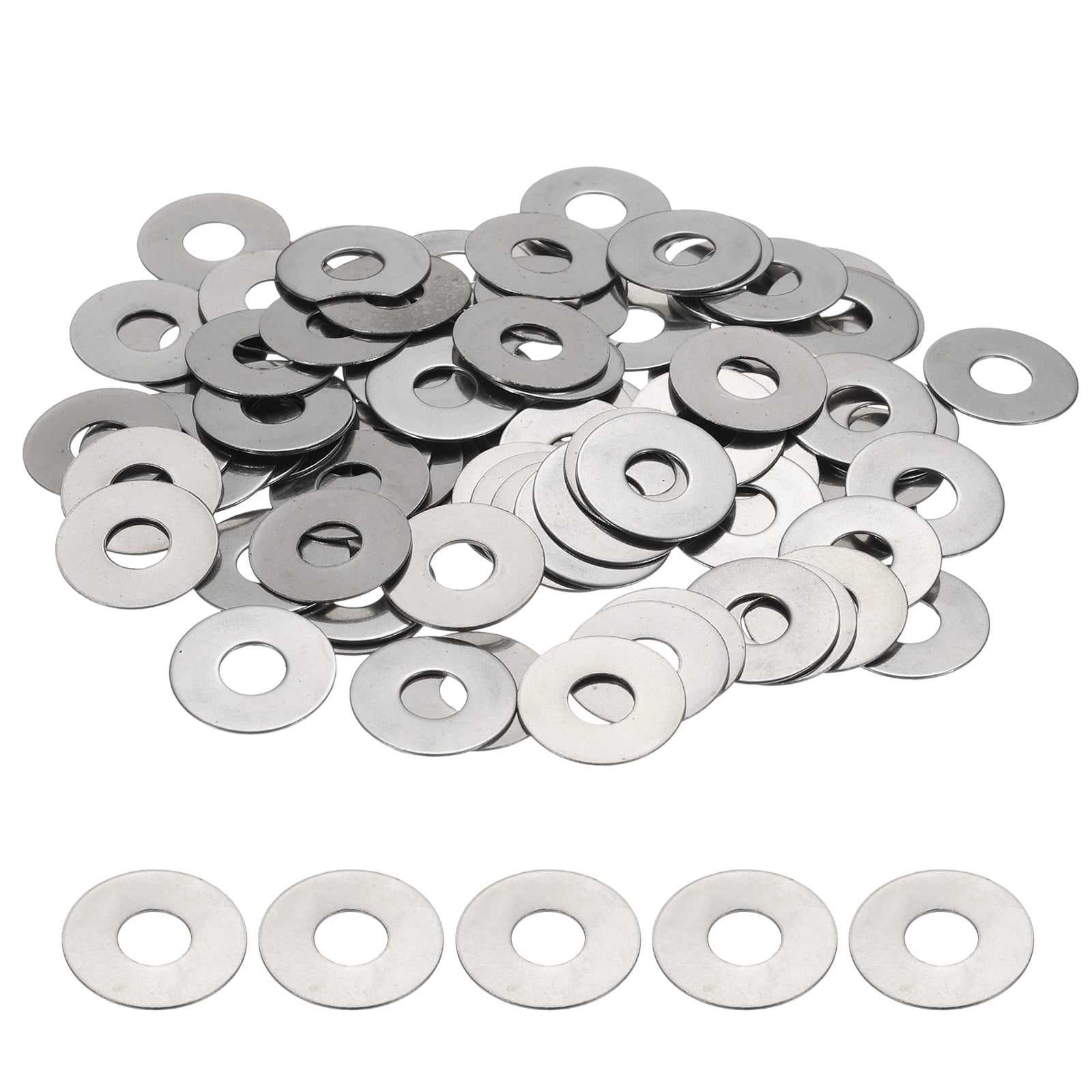 M6 Flat Washer for Screw, 120Pcs 304 Stainless Steel Washers 6MM ID x ...
