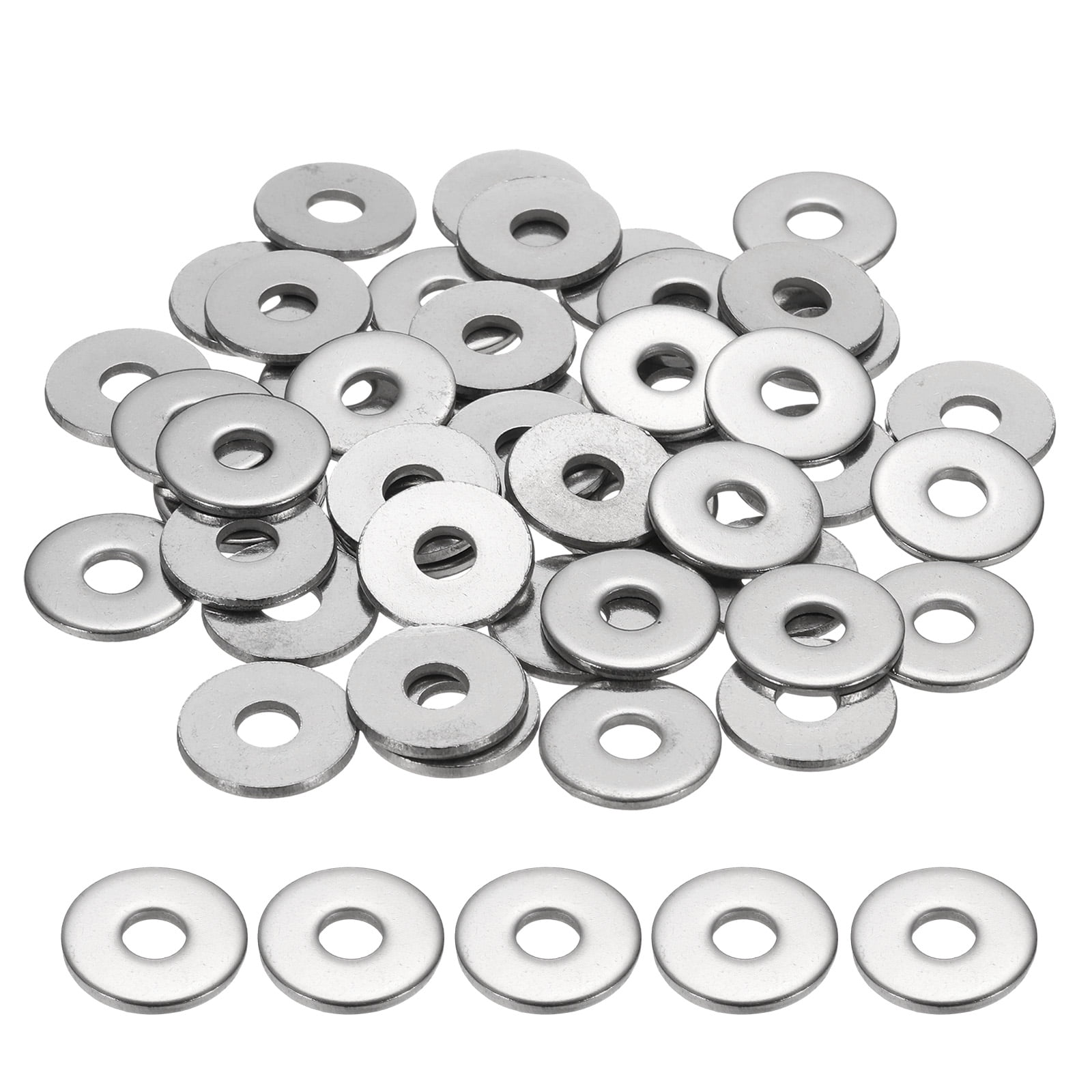 M6 Flat Washer for Screw, 60Pcs 304 Stainless Steel Washers 6MM ID x ...