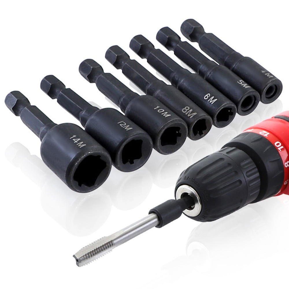 M6-For M14 Firmer Screw Tap Socket Adapter Holder Extension Bar 1/4 ...