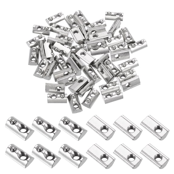 M6 Half Round Roll in Spring T Nuts 3030 Series Carbon Steel T Slot ...