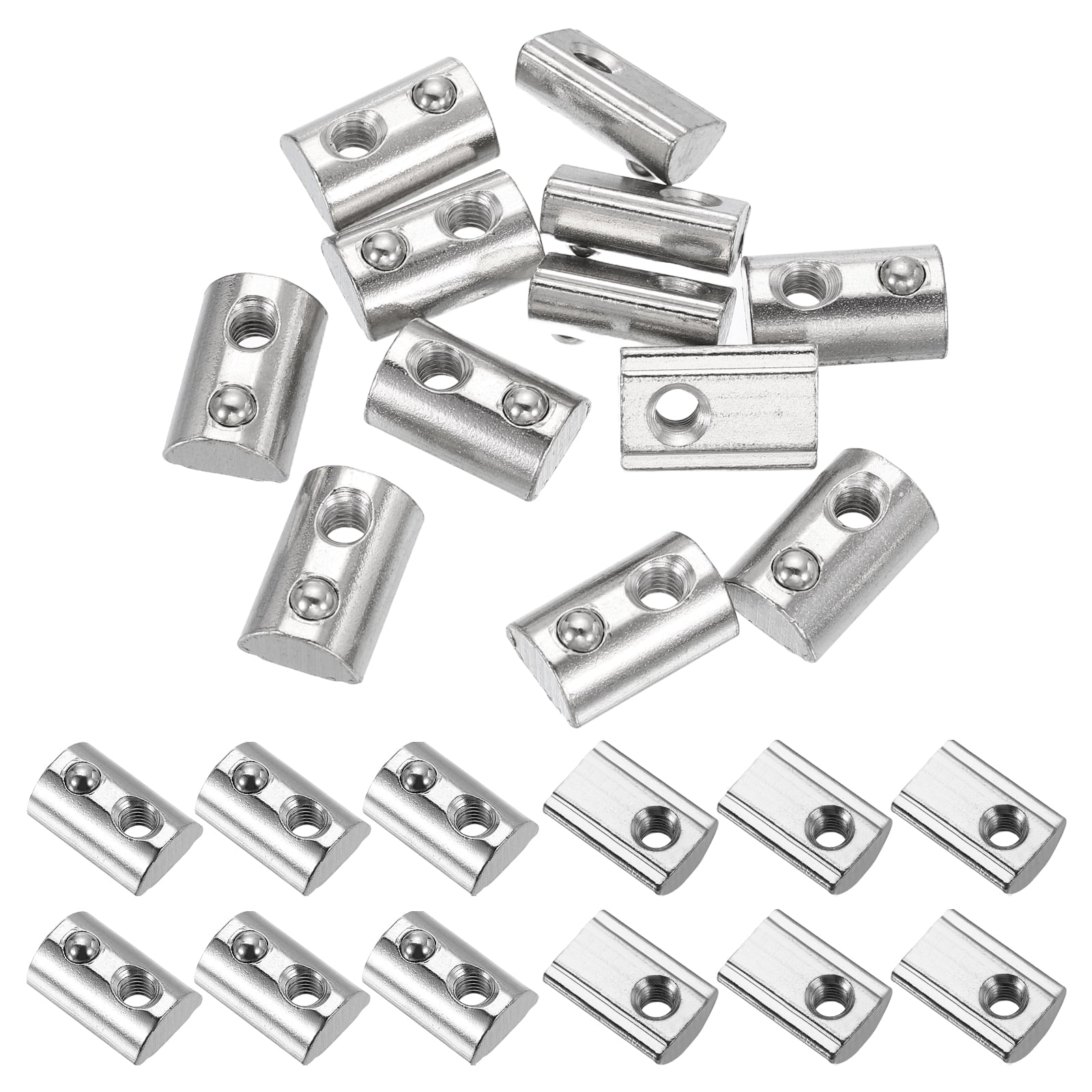 M6 Half Round Roll in Spring T Nuts 4545 Series Carbon Steel T Slot ...
