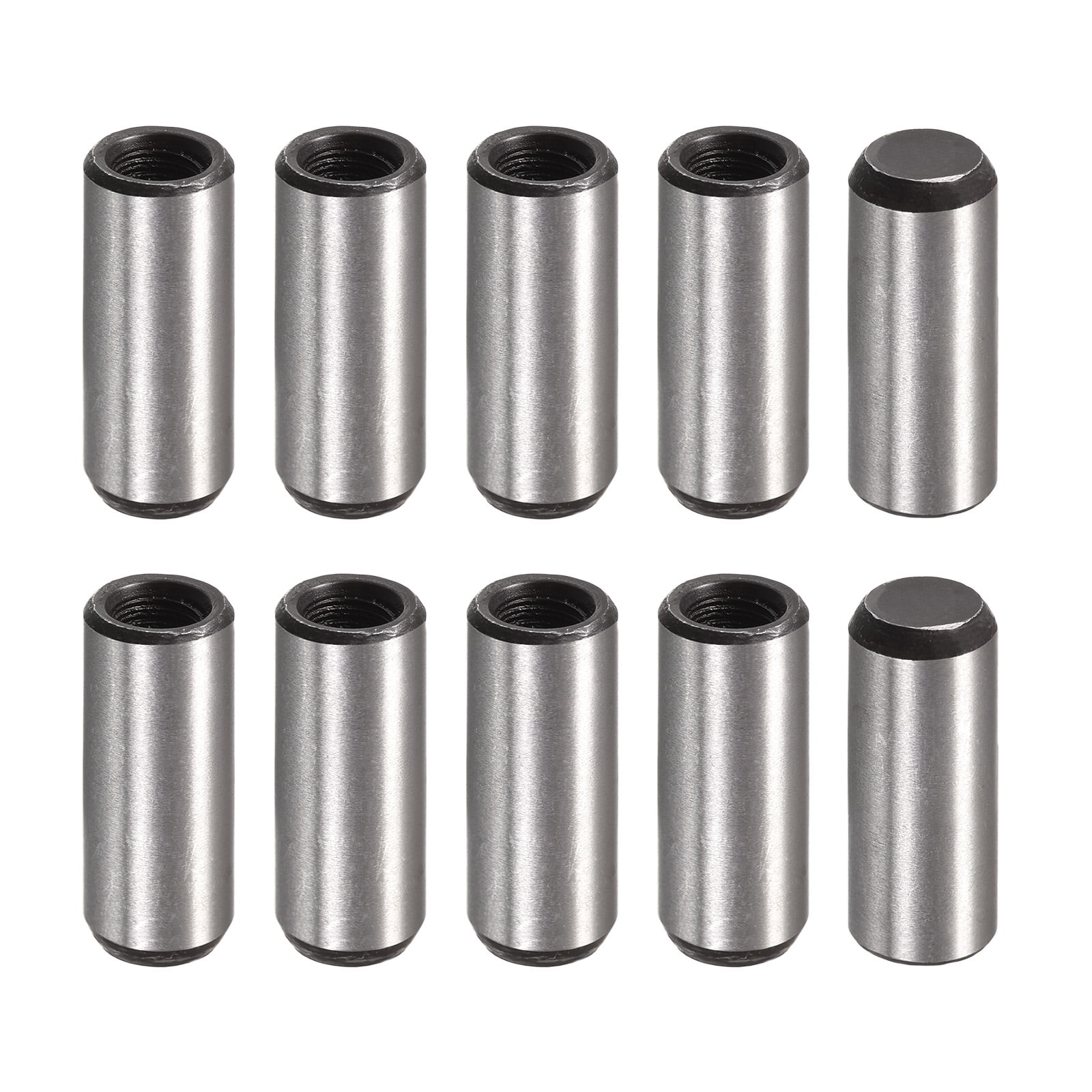 M6 Internal Thread Dowel Pin 10 Pack 10x25mm Chamfering Flat Carbon ...