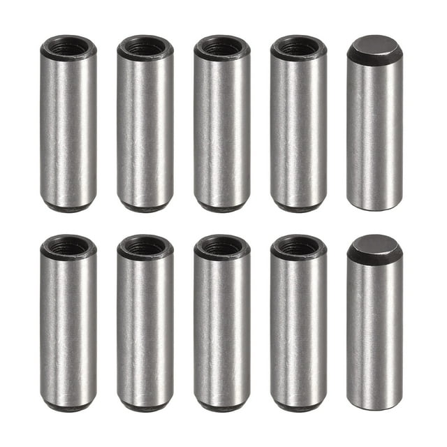 M6 Internal Thread Dowel Pin 10 Pack 10x30mm Chamfering Flat Carbon ...