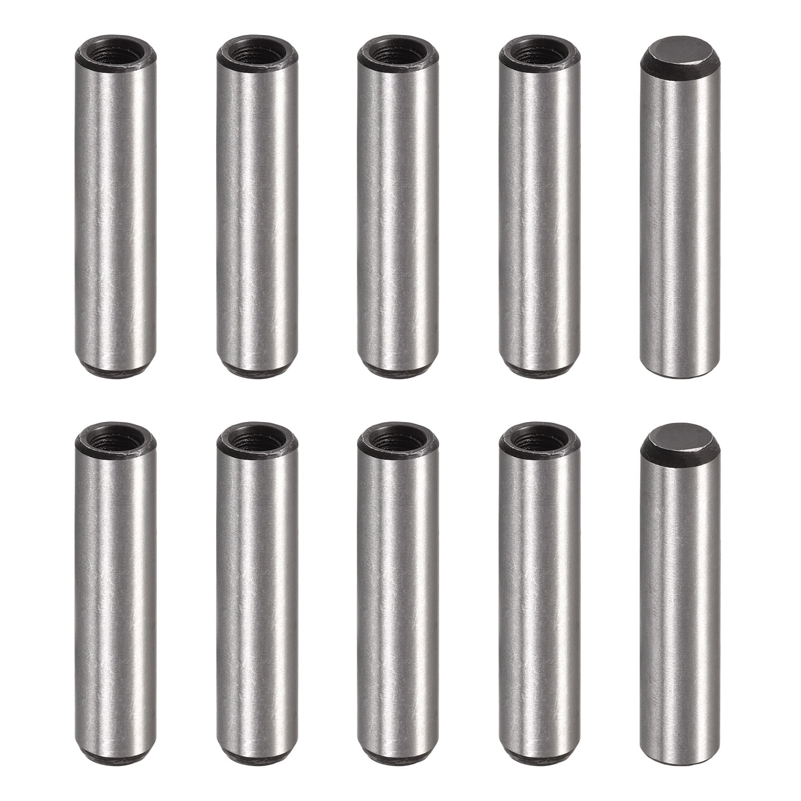M6 Internal Thread Dowel Pin 10 Pack 10x40mm Chamfering Flat Carbon ...