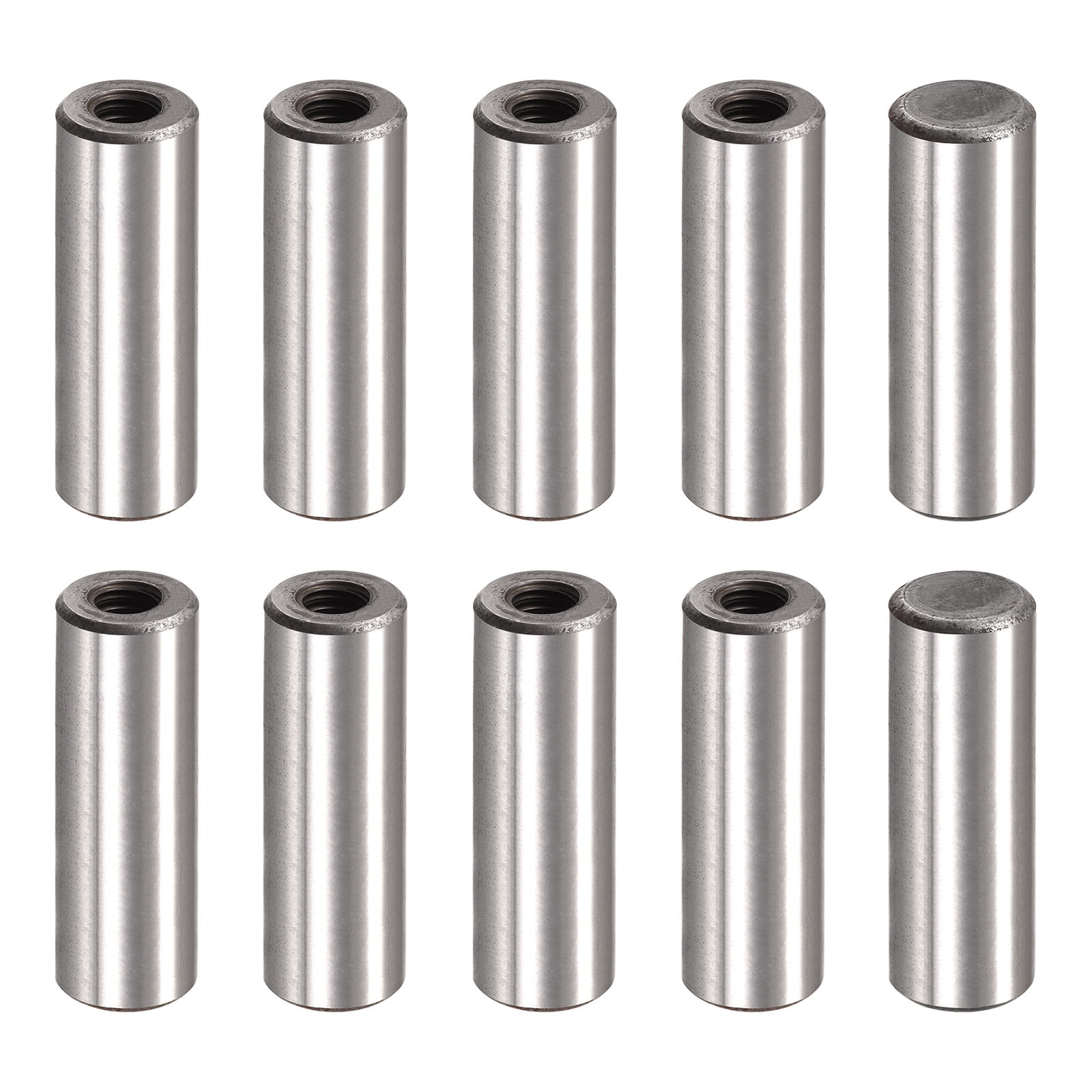 M6 Internal Thread Dowel Pin 10 Pack 12x35mm Chamfering Flat Carbon ...