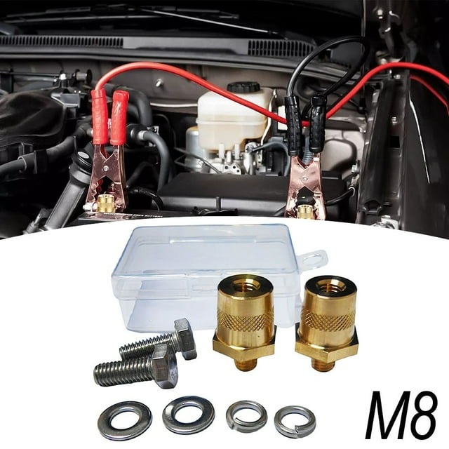 M6/M8 Battery Pole Adapter Positive Negative Battery Pole Motorcycles ...