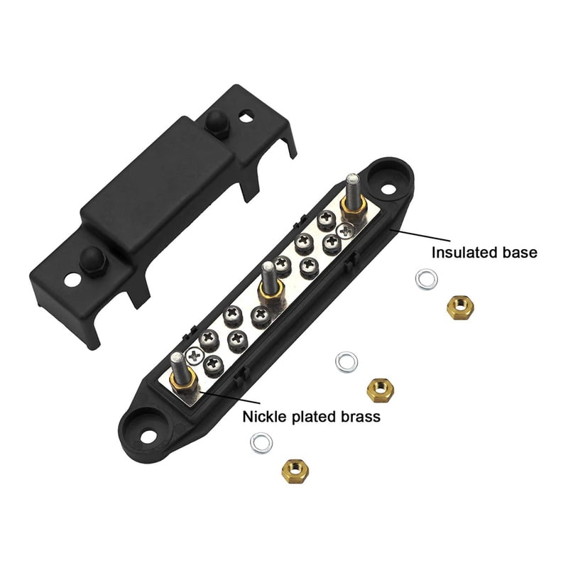 M6/M8 Bus Bar Box Board 150A/300A 4/12 Terminal Ways High Current ...