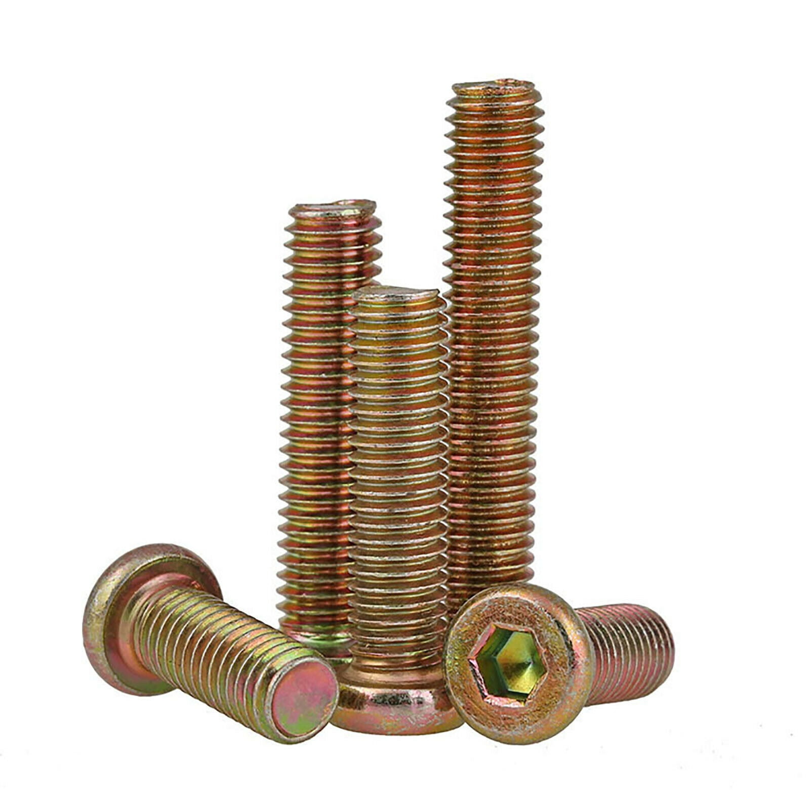 M6 M8 Hex Socket Cap Furniture Screws Bolts Metric Thread Flat Round ...