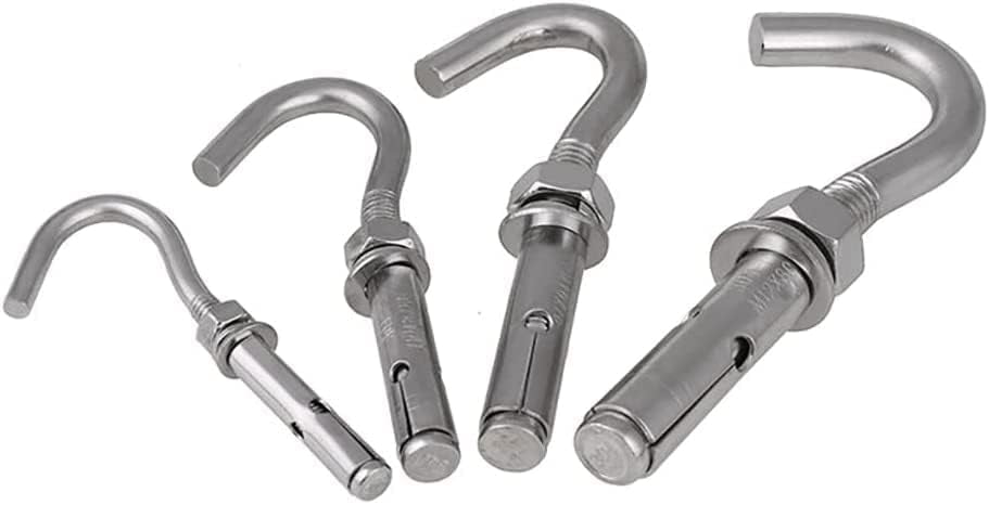 M6 M8 M10 M12 Wall Mounted Expansion Hook Screw Lifting Eye Bolt Open ...