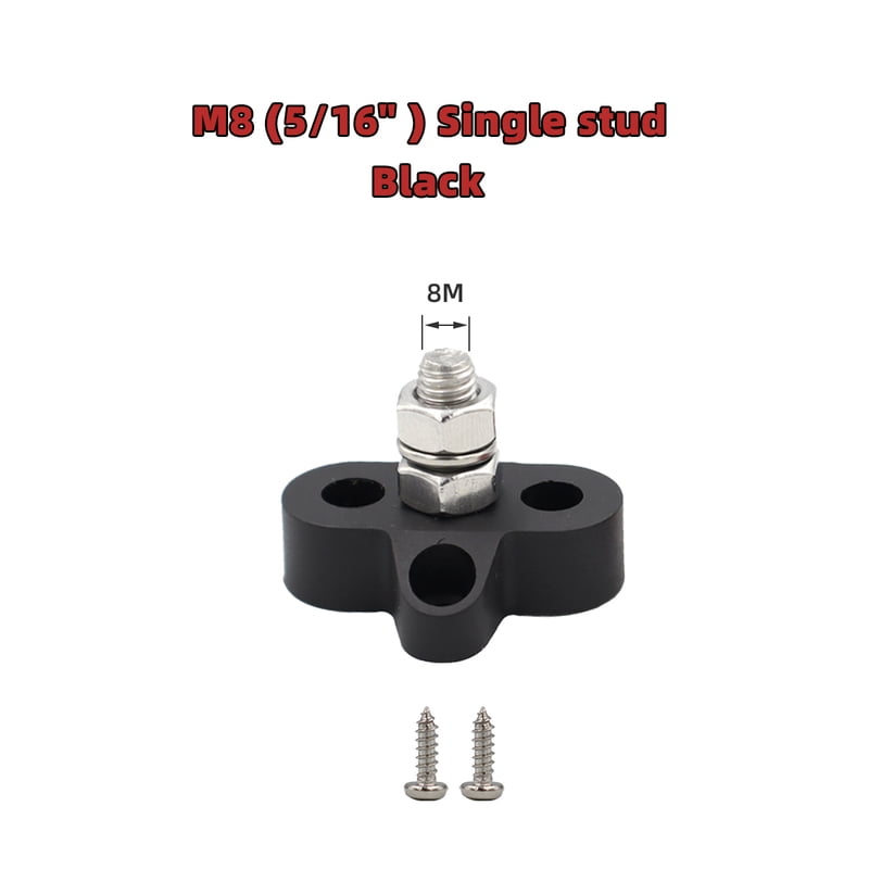 M6 M8Terminal Block Stud 5/16" 1/4" BusBar Positive Negative Heavy Duty Power Distribution Stud ...