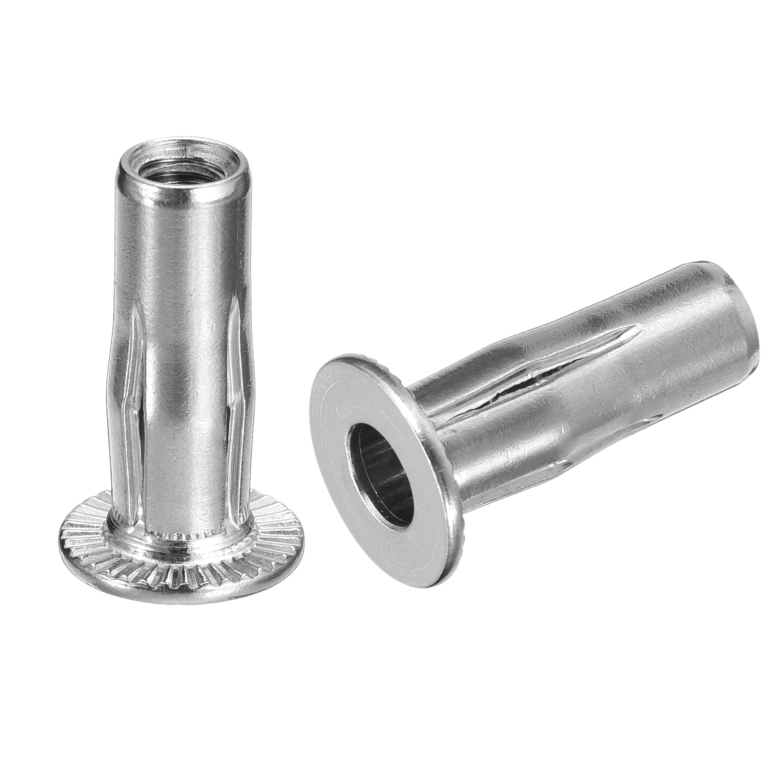 M6 Multi Grip Rivet Nuts, 2pcs Flat Head Threaded Insert Nut 304 ...