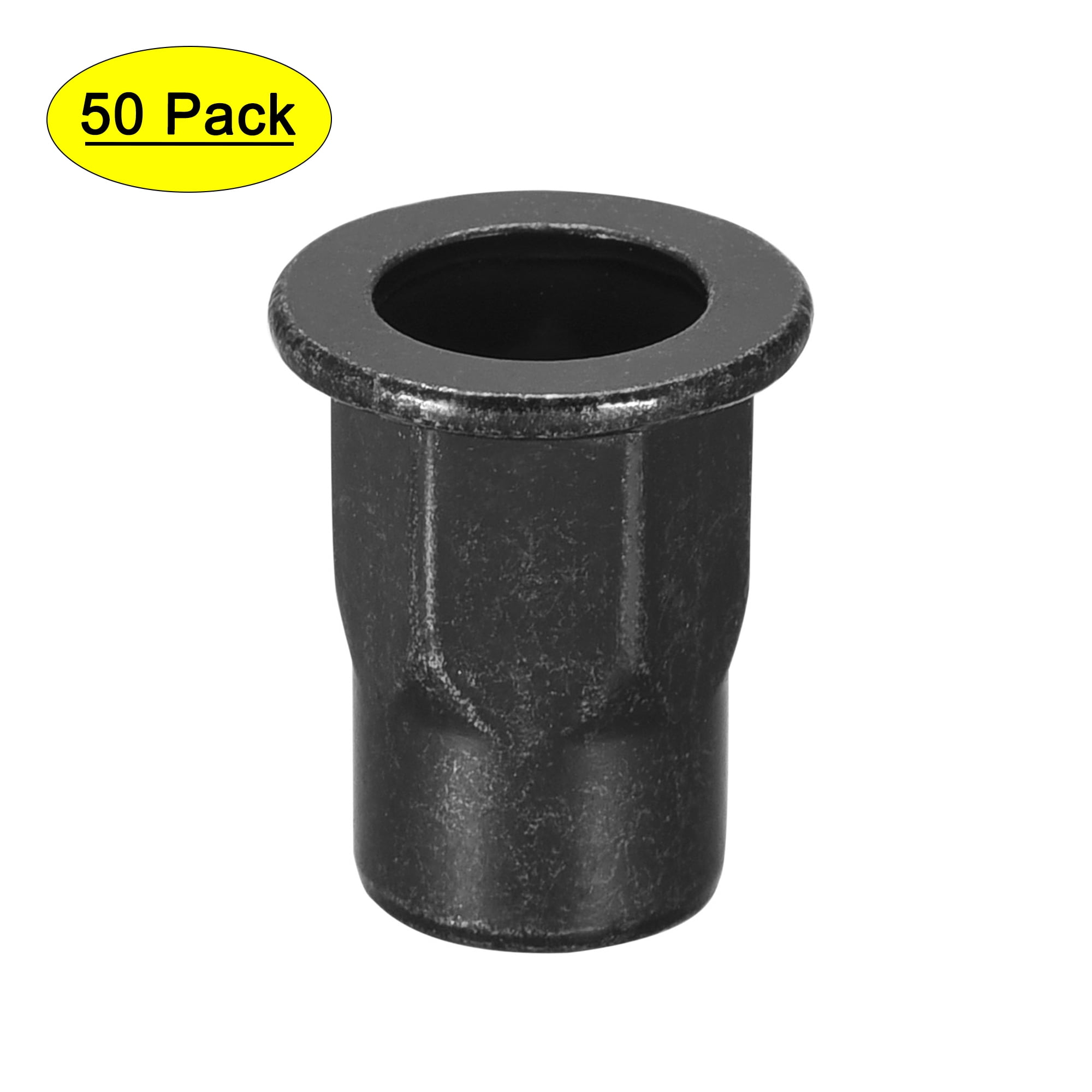 M6 Rivet Nuts, Thread Half Hexagonal Carbon Steel Zinc-Plated Flat Head ...